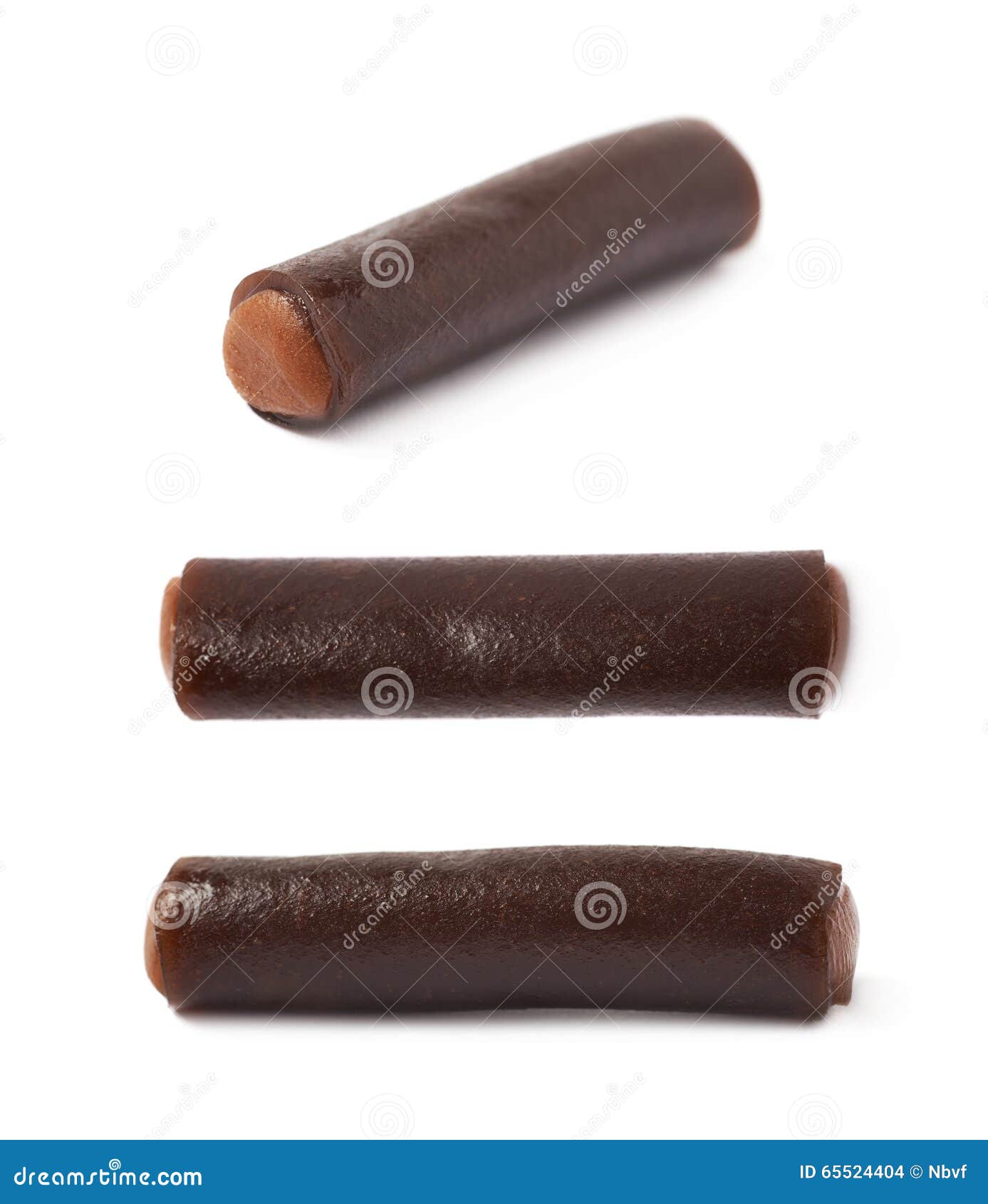 Brown Licorice Stick Isolated Stock Photo - Image of food, gooey: 65524404