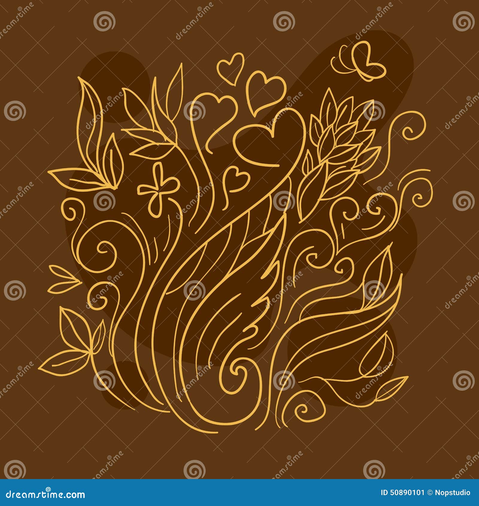 Brown line art stock vector. Illustration of graphic - 50890101