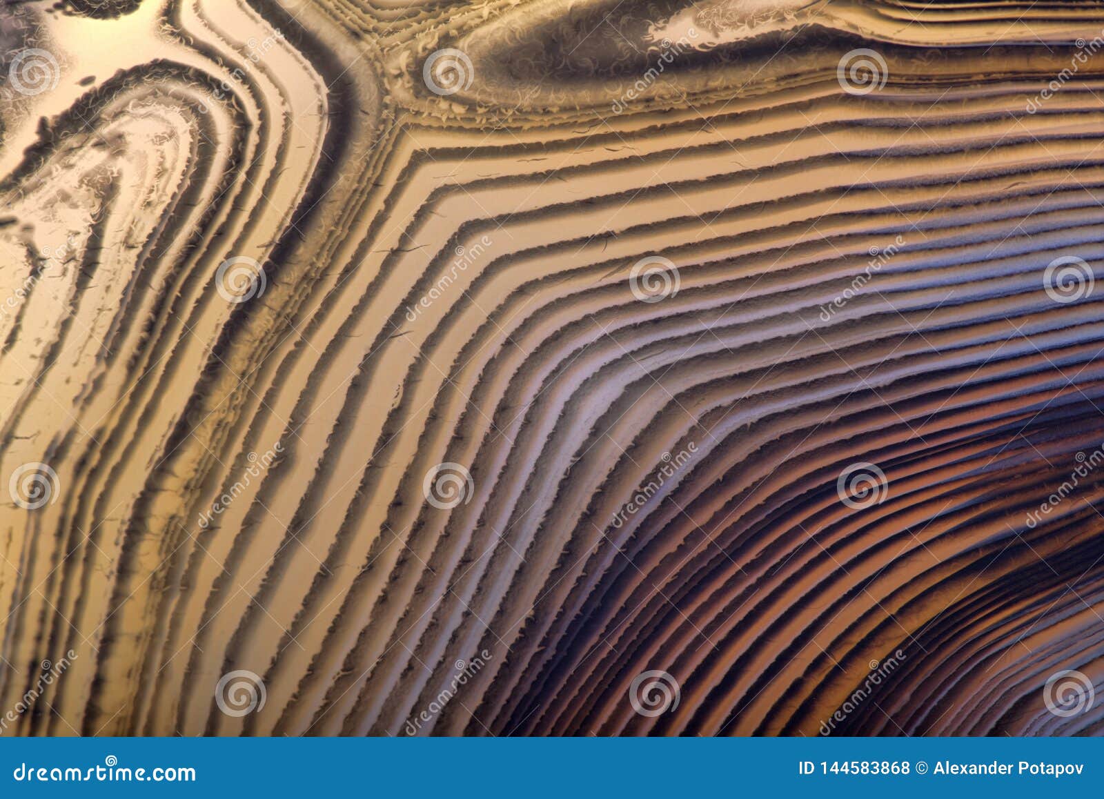 Brown Lines in Agate Structure Stock Photo - Image of pattern ...