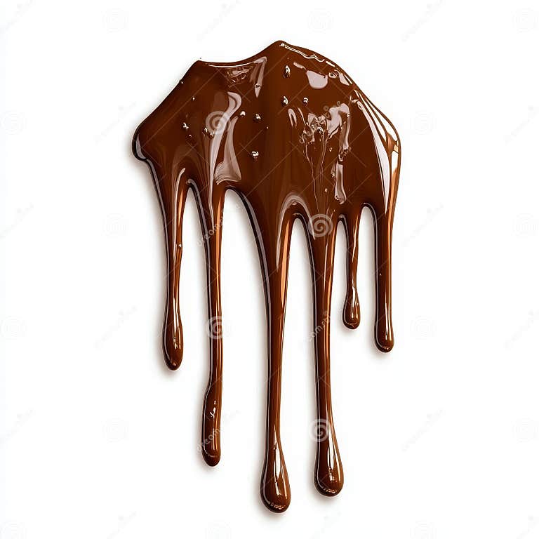 A Brown Liquid Drips Down a White Background, Creating a Sense of ...