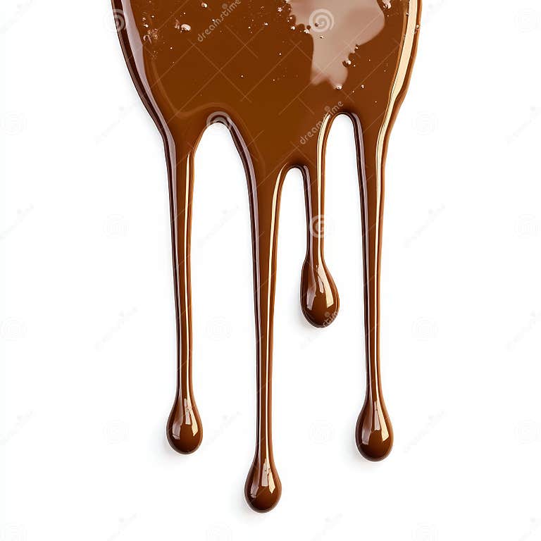 A Brown Liquid Drips Down a White Background, Creating a Sense of ...