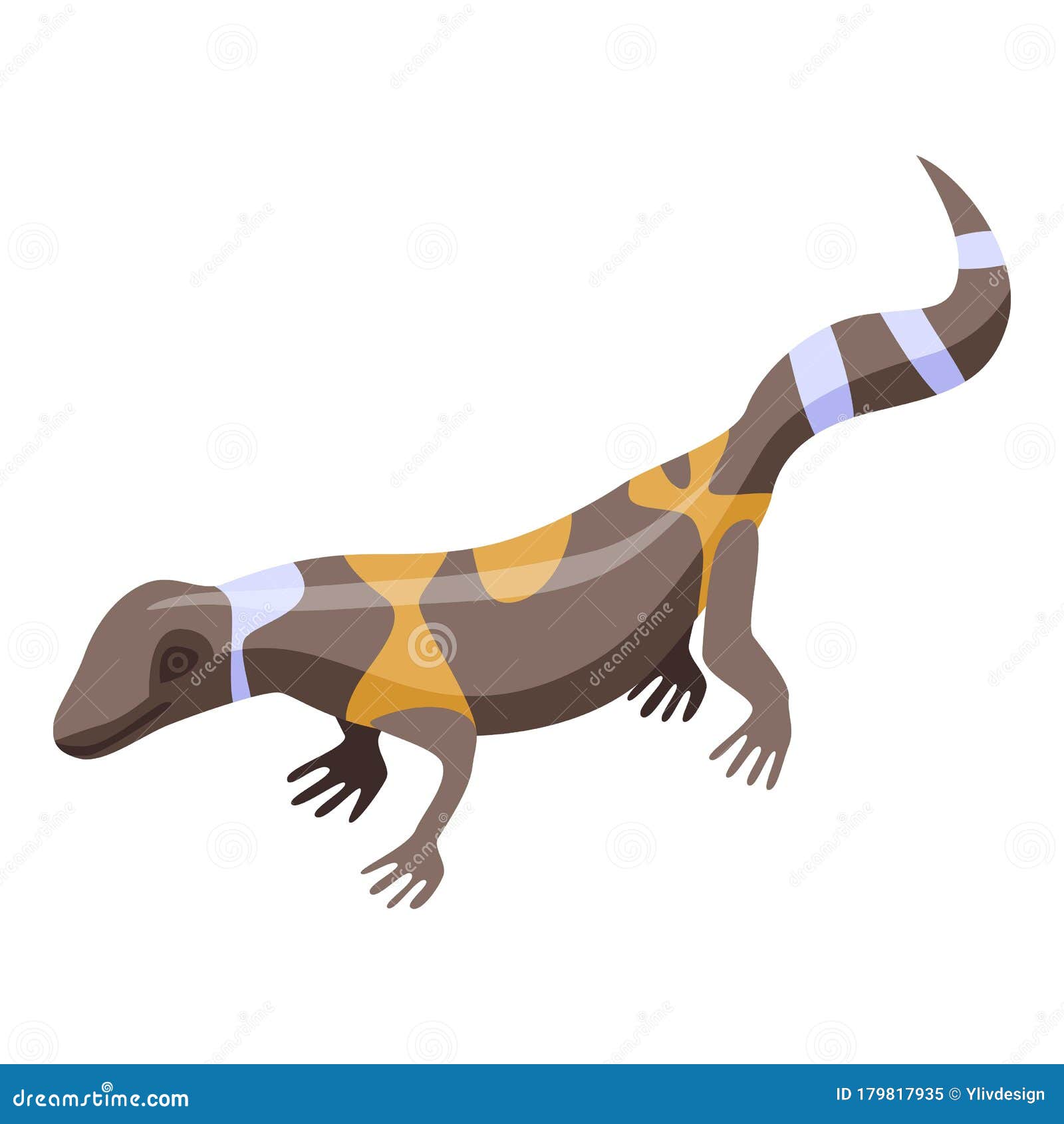 Brown Lizard Icon, Isometric Style Stock Vector - Illustration of ...