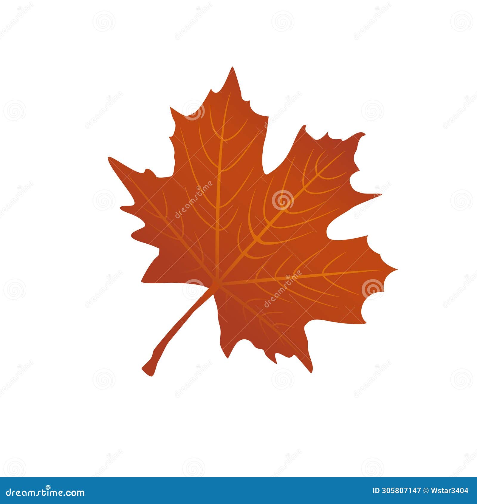 Brown Maple Leaf Icon Vector Illustration Stock Vector - Illustration ...
