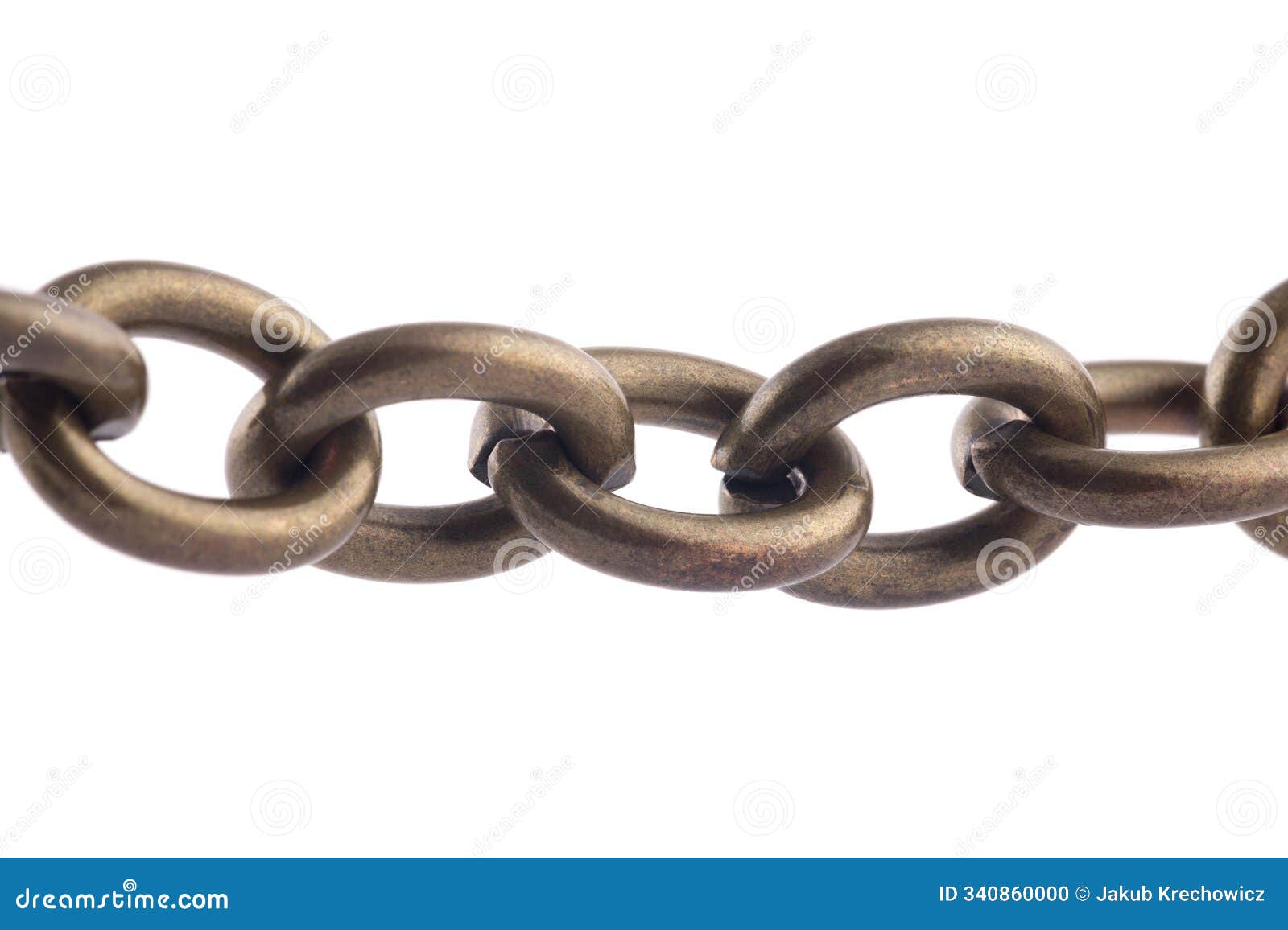 Brown Metal Chain Isolated on White Background Stock Photo - Image of ...