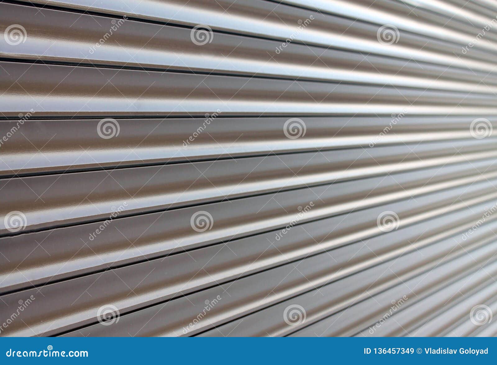 Brown Metal Shutter Door As a Pattern Stock Image - Image of background ...