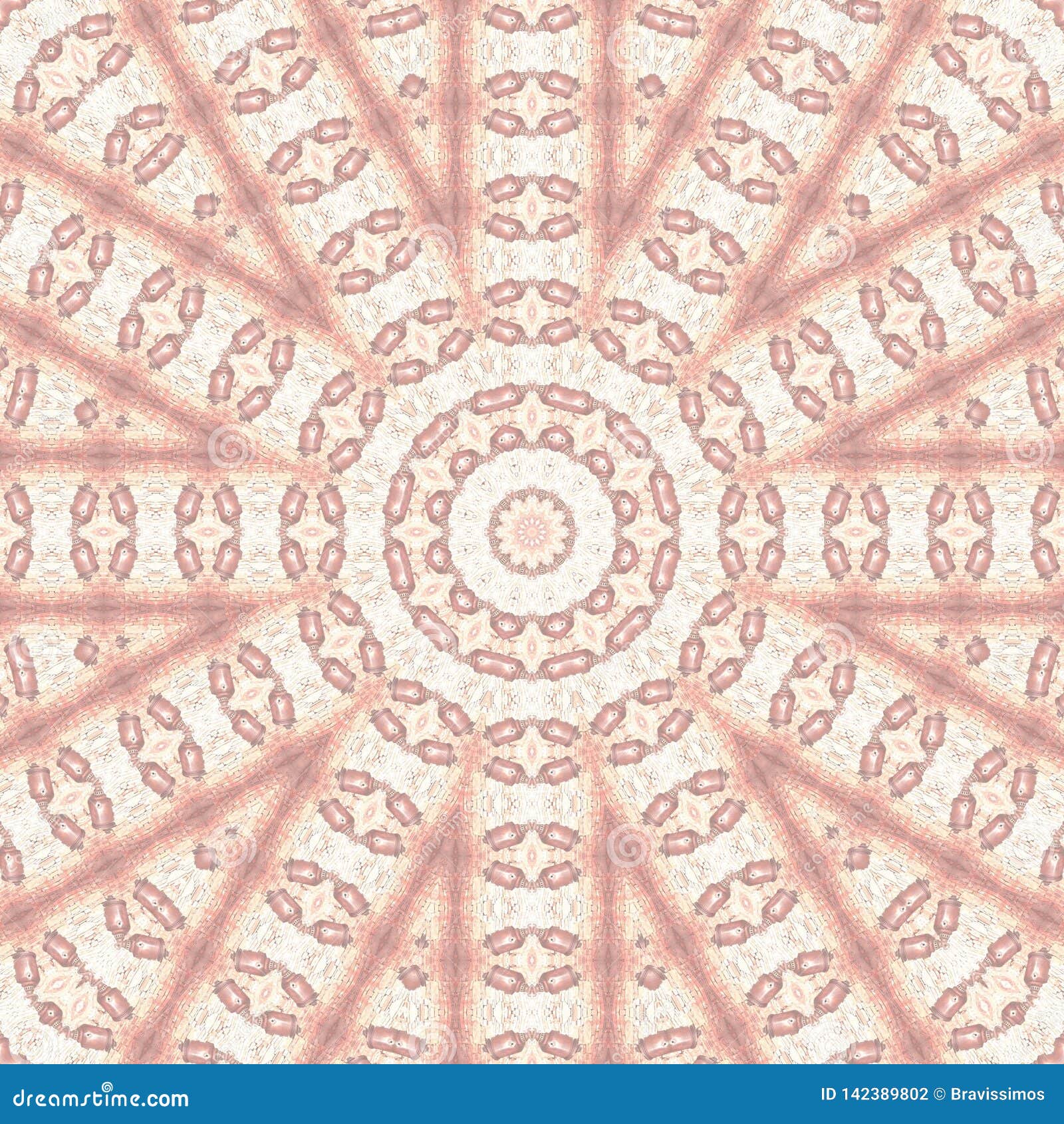 Brown Mirror Mandala Pattern Beige. Vintage.brown Mirror Mandala ...