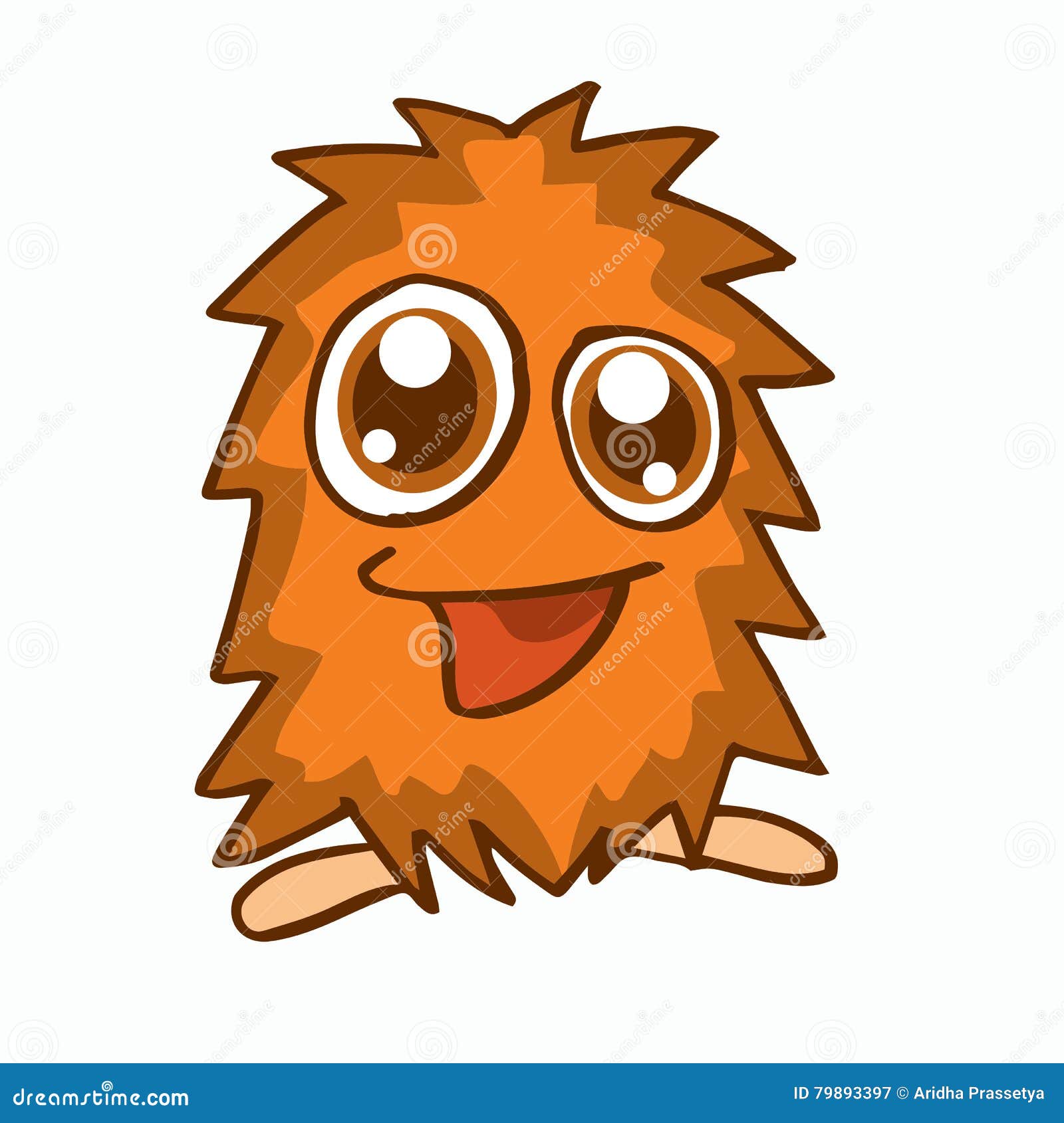 Brown Monster for Kids Design Cartoon Stock Vector - Illustration of ...
