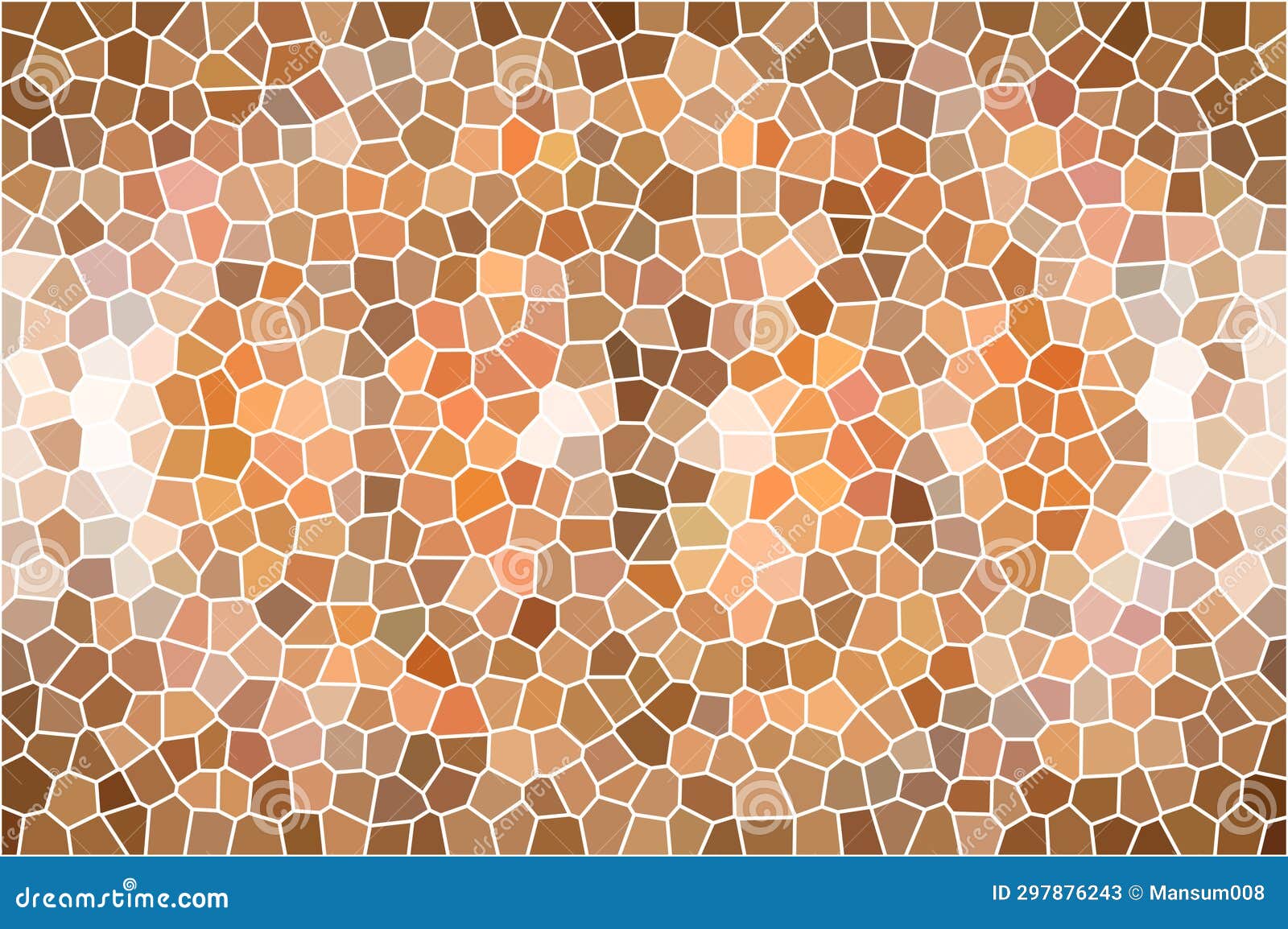 Brown Mosaic Mosaic Background Design Stock Illustration - Illustration ...