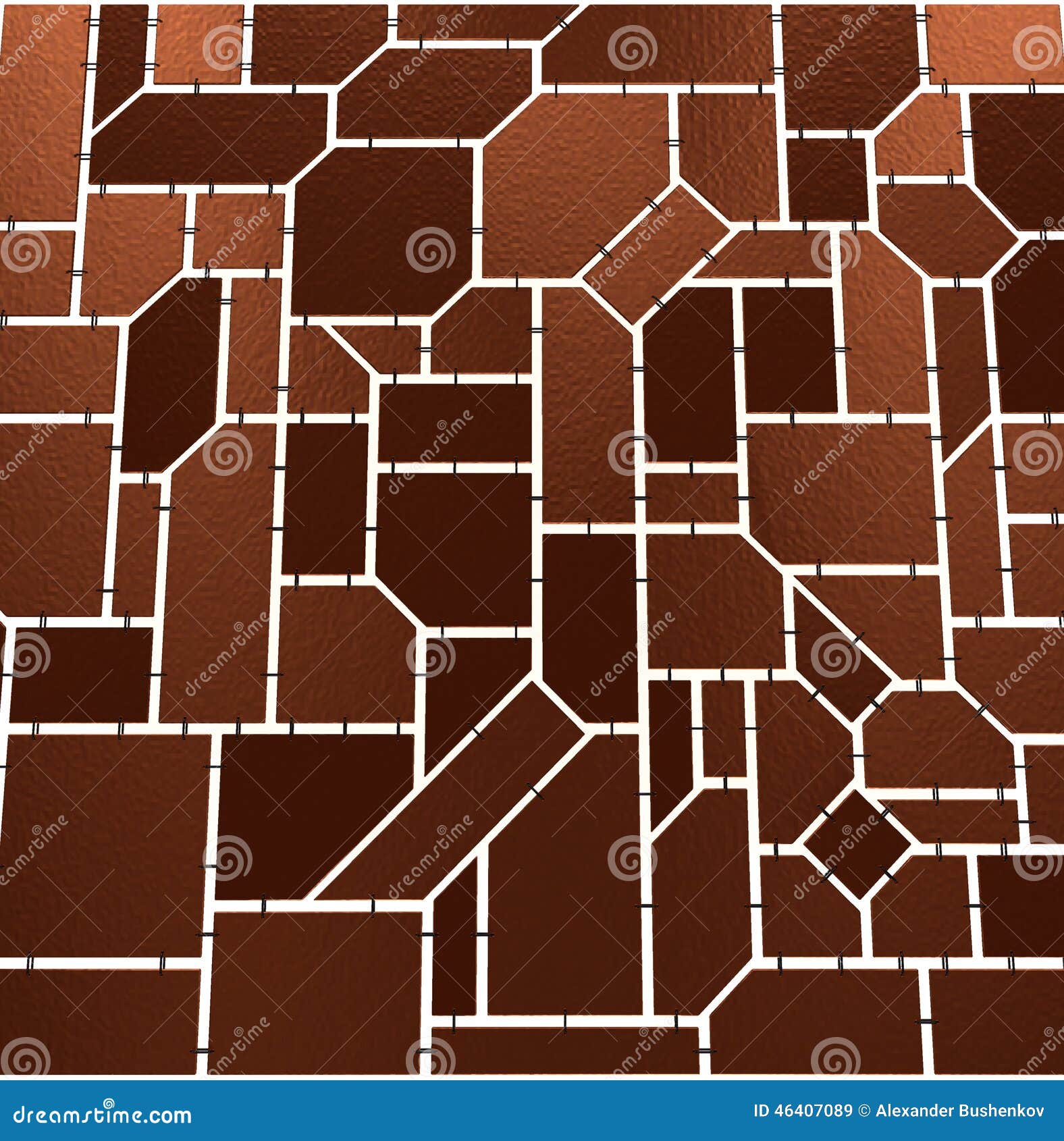 Brown mosaic stock illustration. Illustration of floor - 46407089