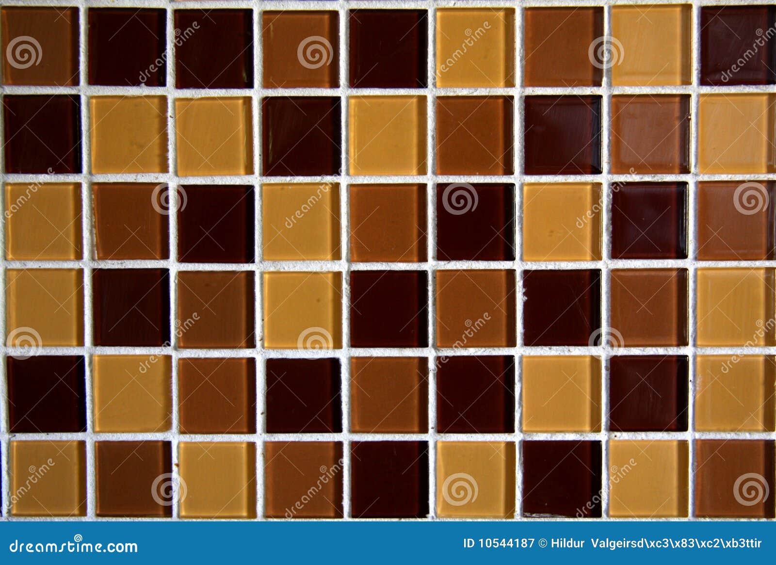 Brown mosaic tiles stock image. Image of flow, indoors - 10544187