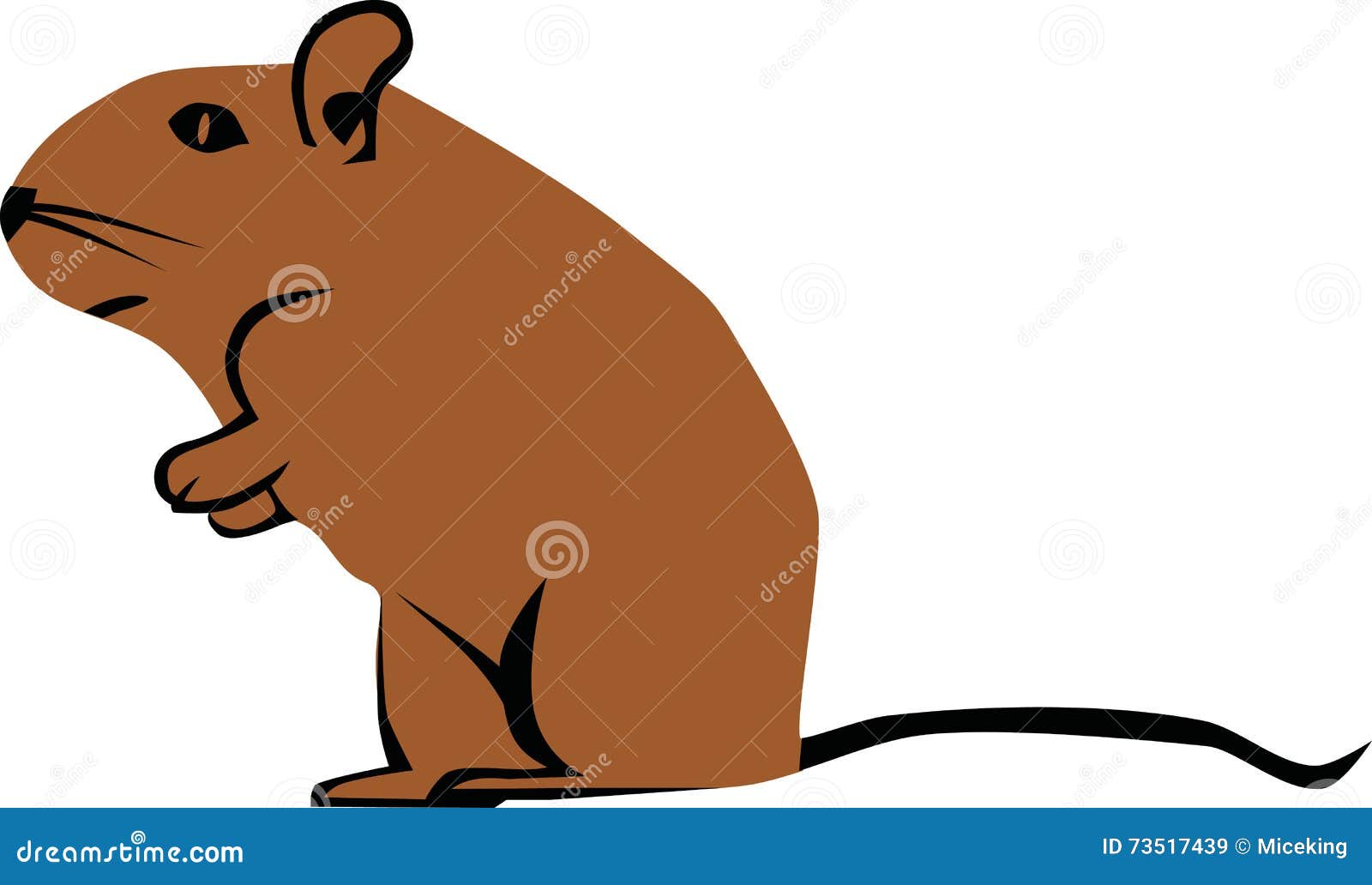 Brown Mouse sitting stock vector. Illustration of style - 73517439