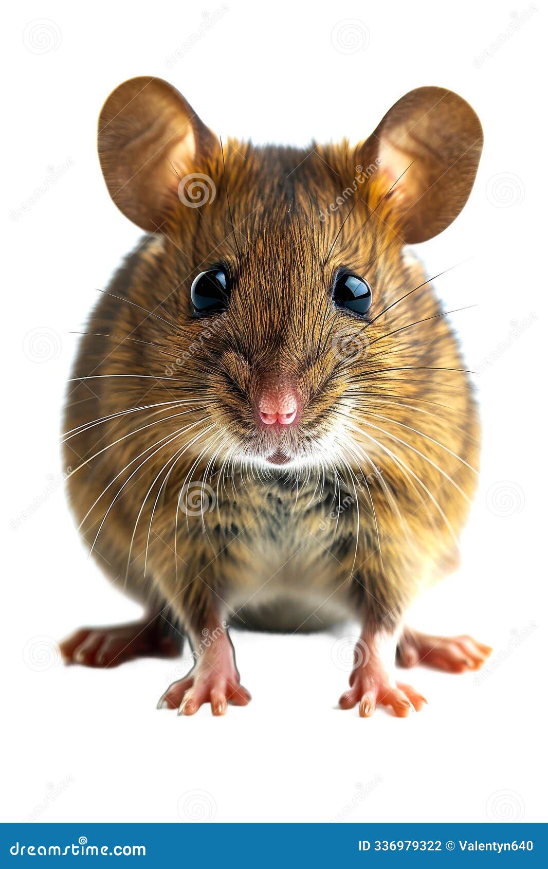 A Brown Mouse Standing on a White Surface Stock Photo - Image of side ...