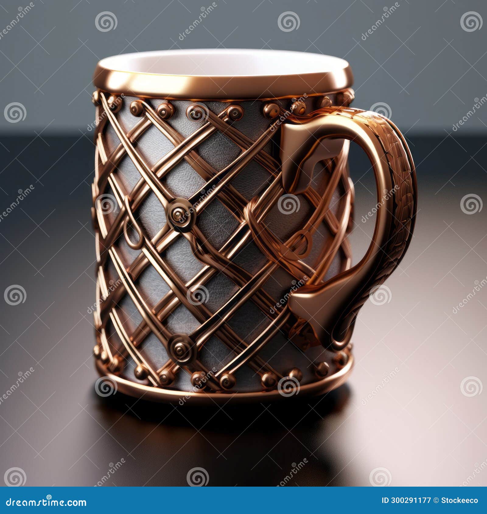 Voxel Art Copper Mug with Intricate Details - Contest Winner Stock ...