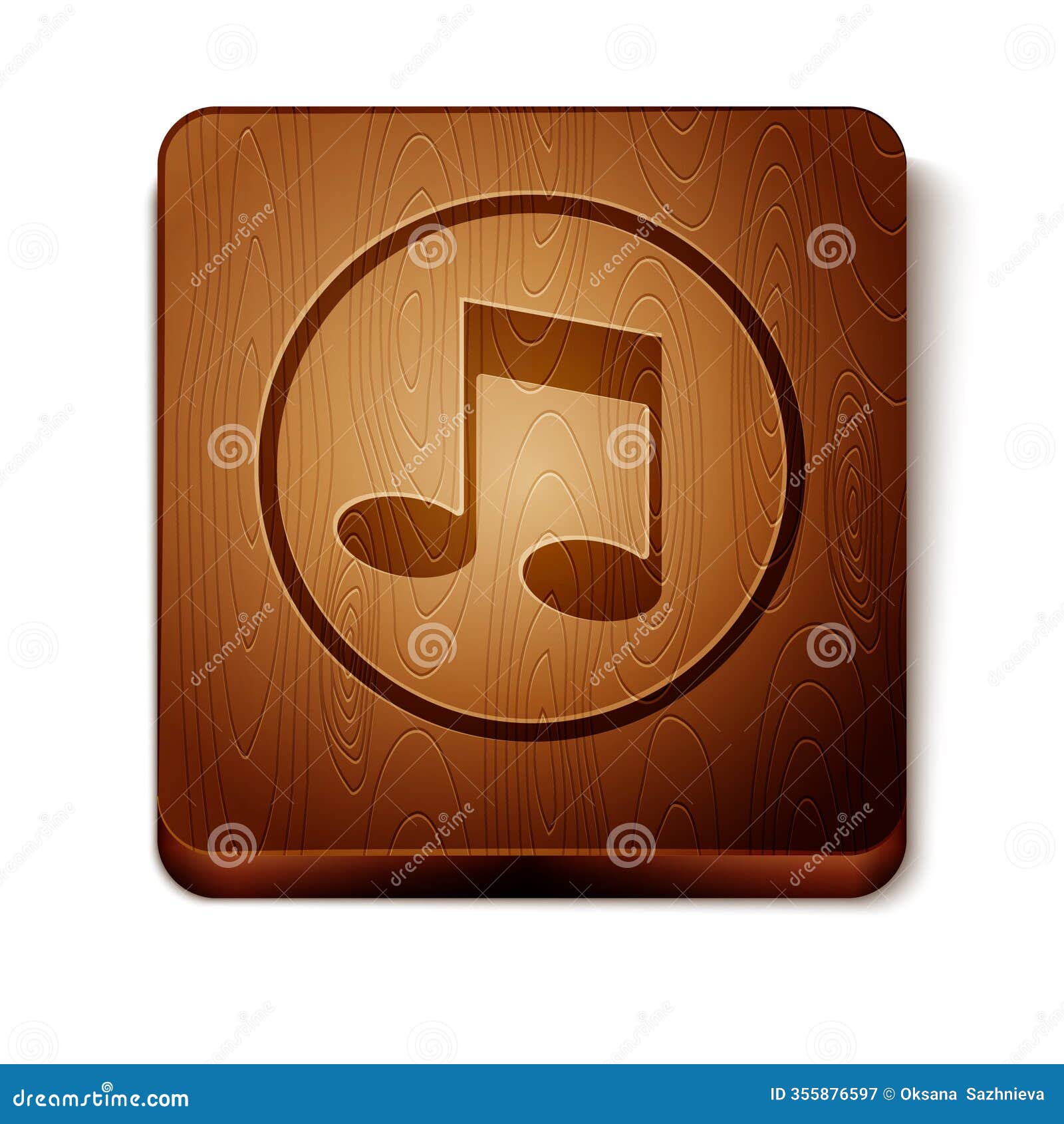 Brown Music Column In Different Positions. Motion Effect, Vector ...