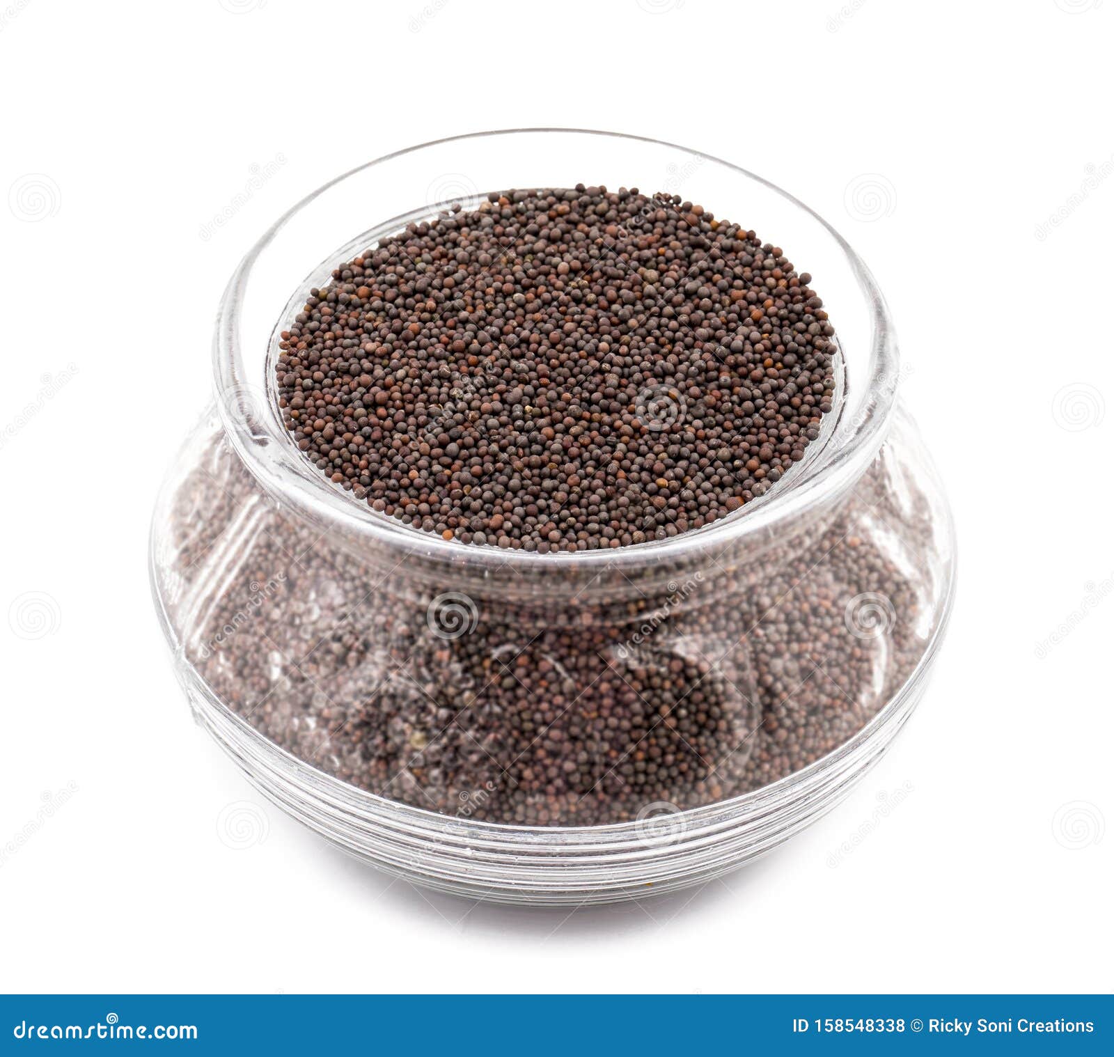 Brown Mustard Seeds Also Know As Rai Spice on White Background Stock ...
