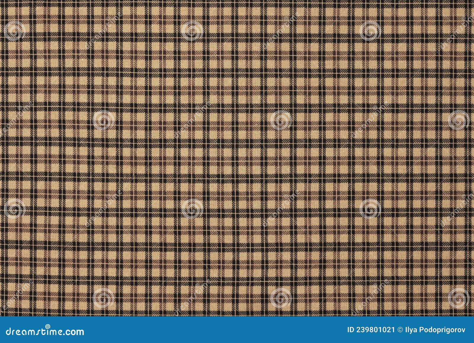 Brown Natural Texture of Textile Material with Checkered Pattern Stock ...