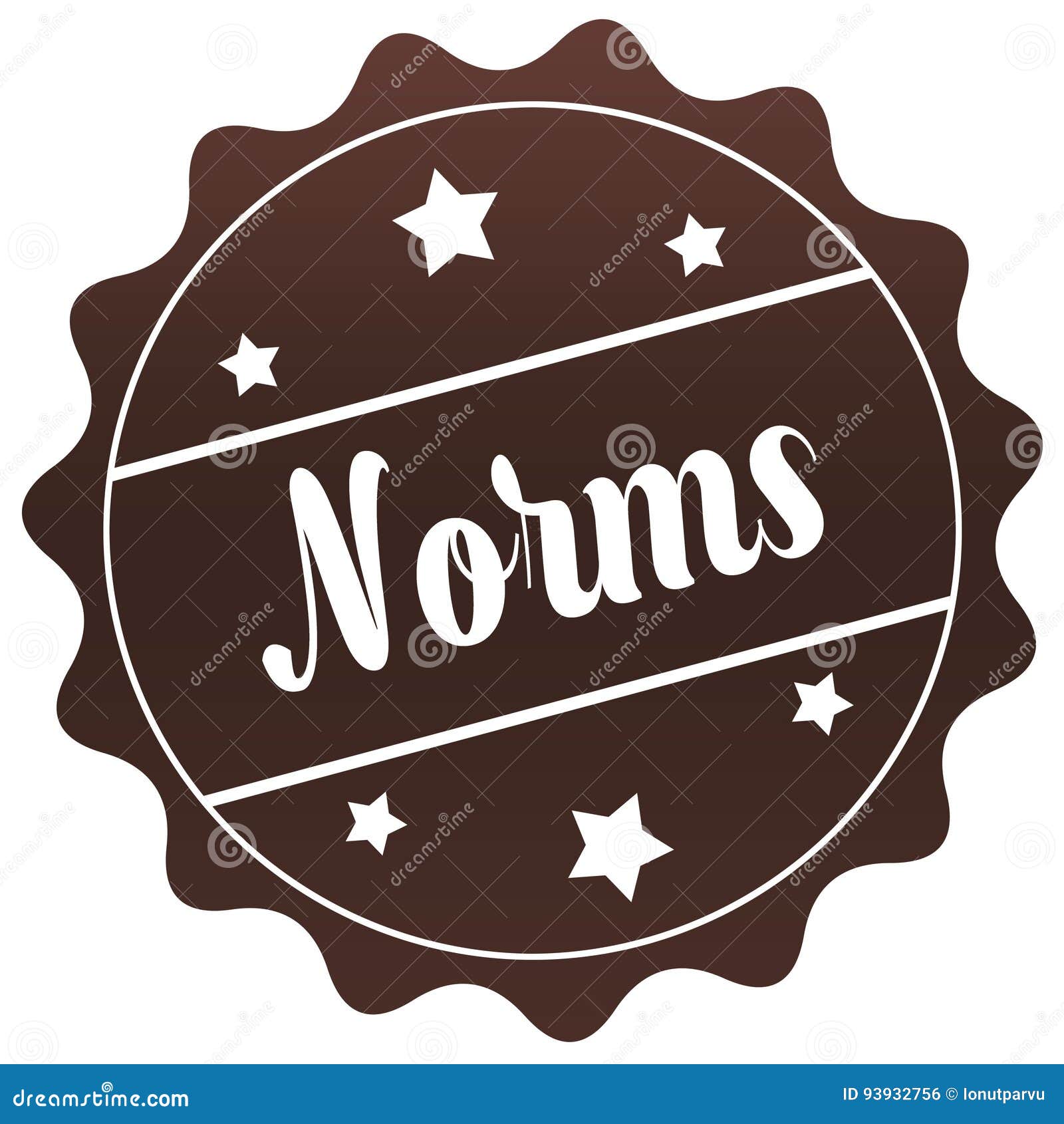 Brown NORMS Stamp on White Background. Stock Illustration ...