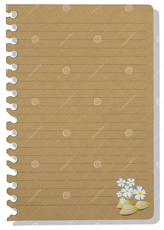 Brown note paper stock image. Image of notebook, design - 16178371