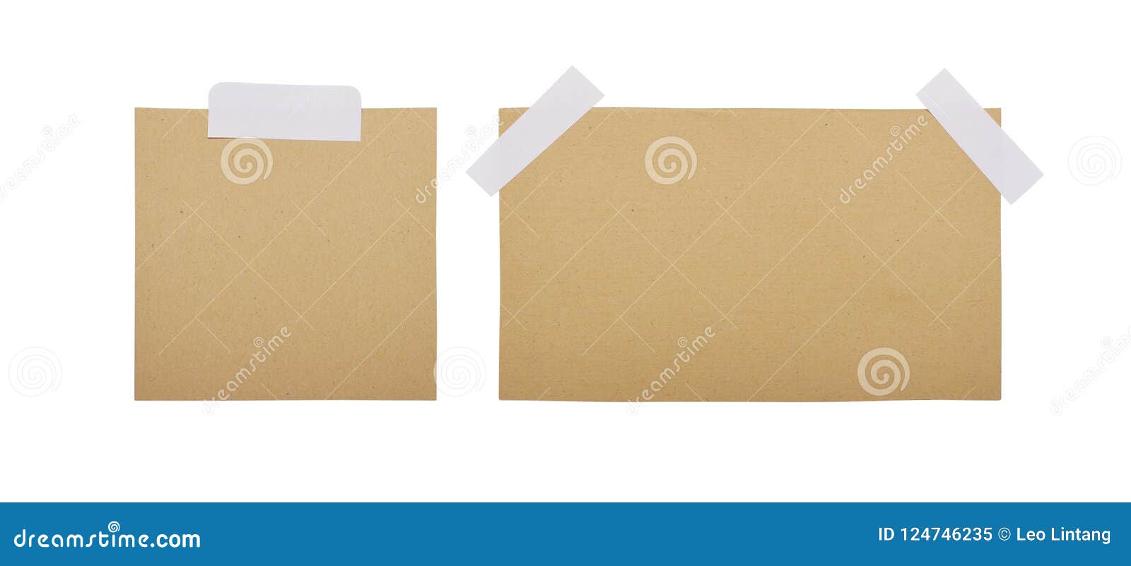 Brown note paper sticked stock image. Image of page - 124746235