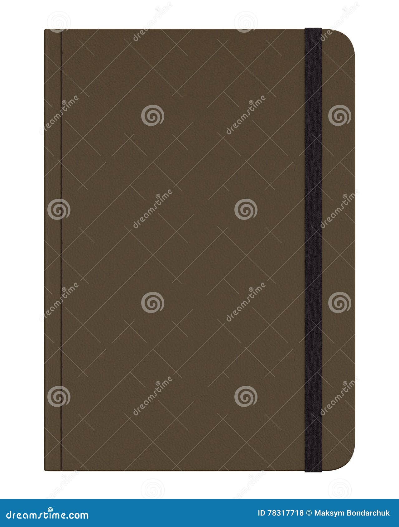 Brown Notebook Isolated on White Stock Illustration - Illustration of ...