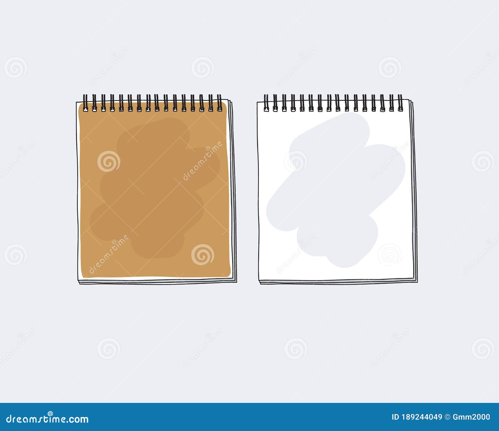 Brown Notebook Paper Hand Drawn Cute Vector Art Illustration Stock ...
