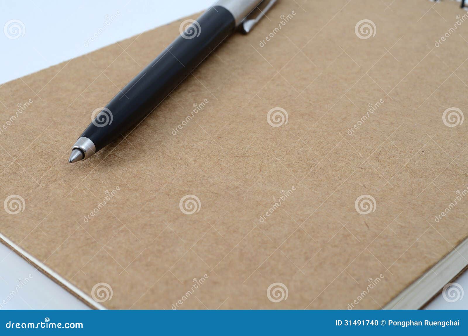 Brown notebook stock photo. Image of education, paper - 31491740