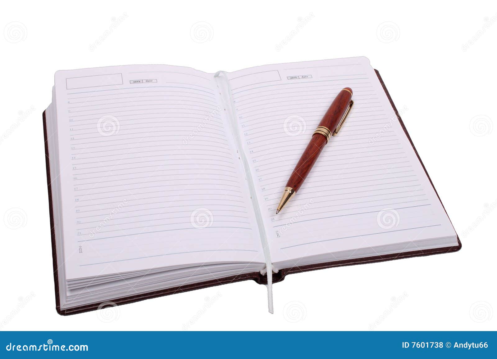Brown notebook and pen stock photo. Image of diary, document - 7601738