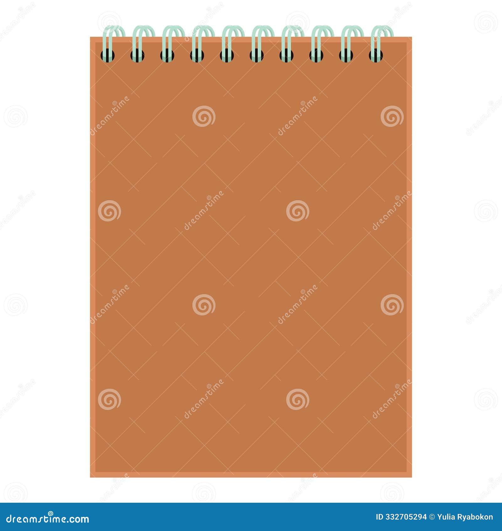 Brown Notepad with Blank Page for Taking Notes Stock Illustration ...