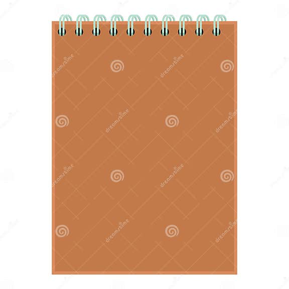 Brown Notepad with Blank Page for Taking Notes Stock Illustration ...