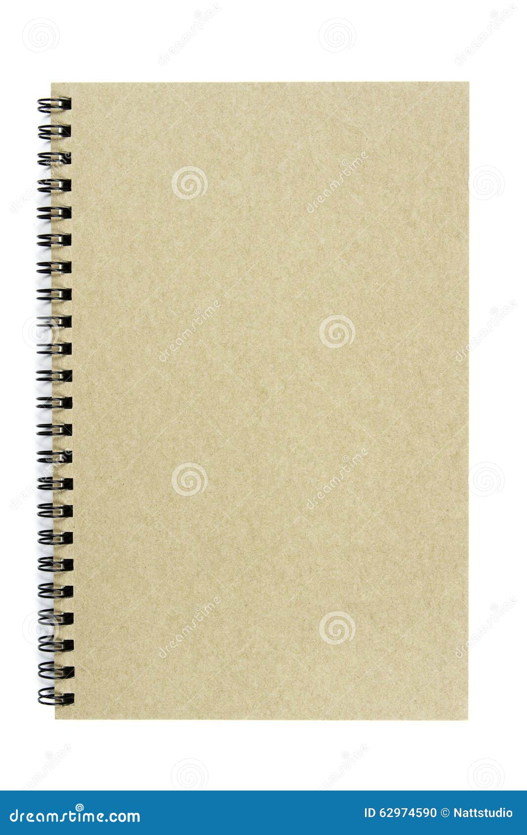 Brown Notepad on Isolated White. Stock Photo - Image of book, open ...