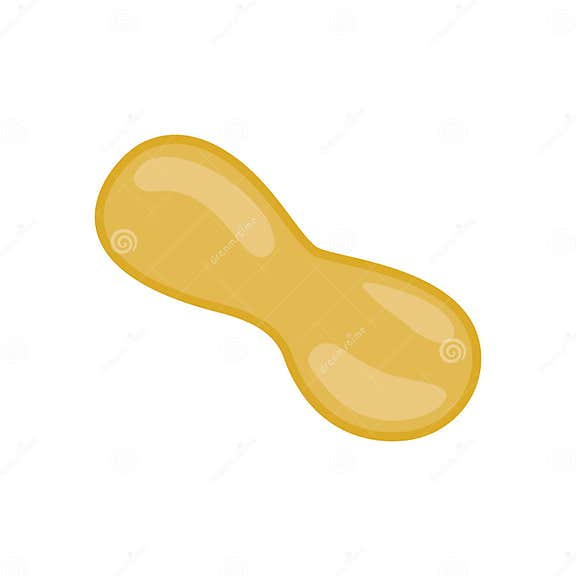 Brown Nut Shell with a Flat Design Stock Vector - Illustration of brown ...