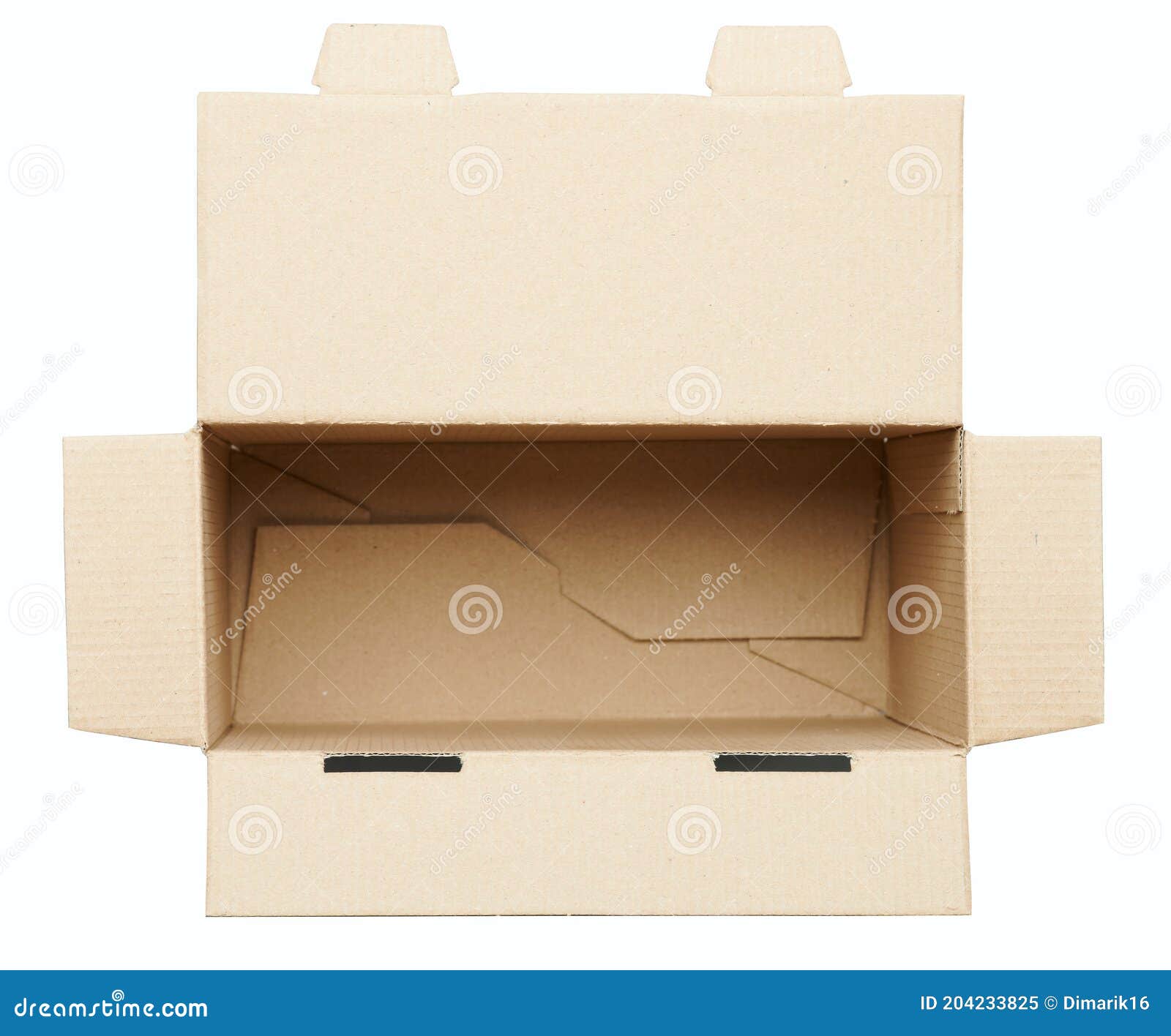 Brown open paper box stock image. Image of moving, container - 204233825