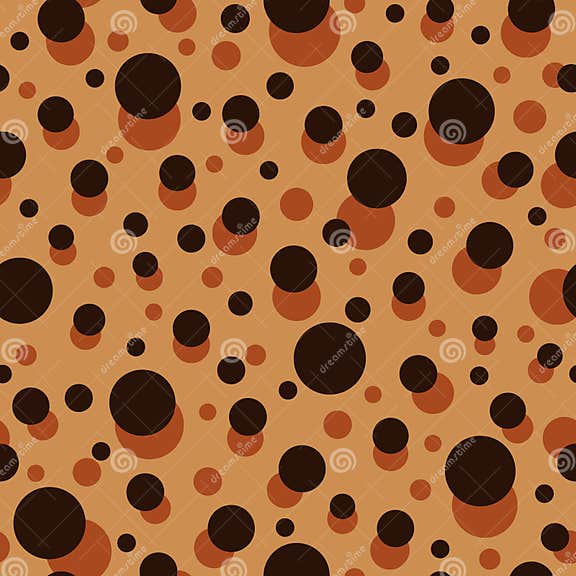 Brown and Orange Dots Leopard Print Pattern Stock Vector - Illustration of background, abstract ...