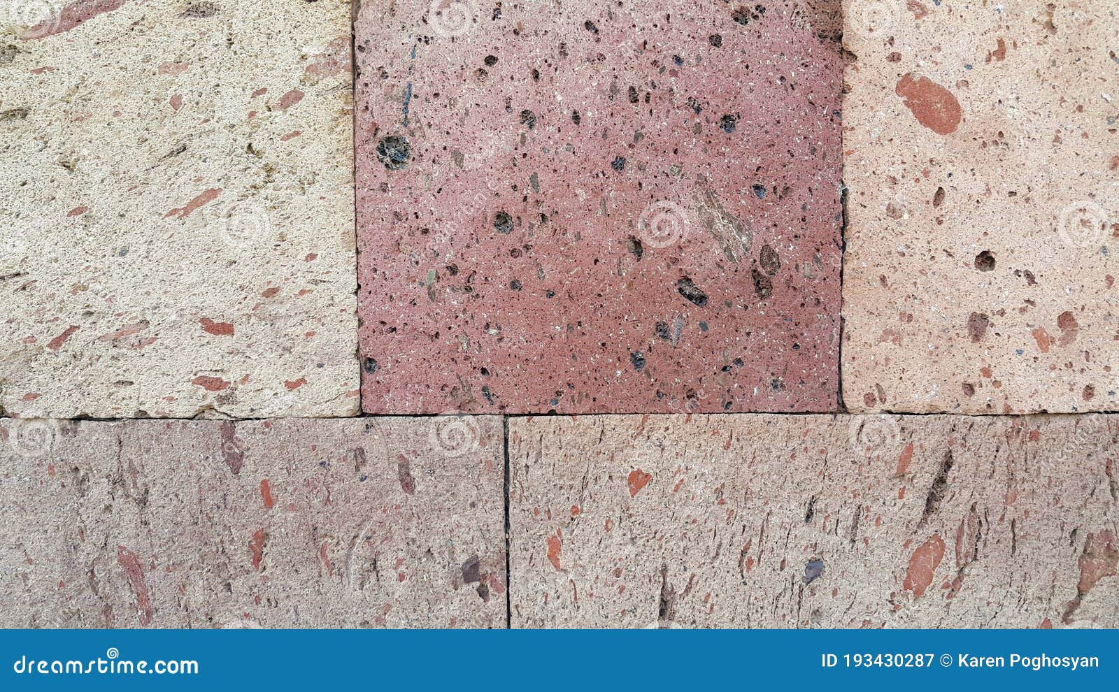 Brown and Orange Tuff Wall. Building Wall in Colors, Geometric Abstract ...