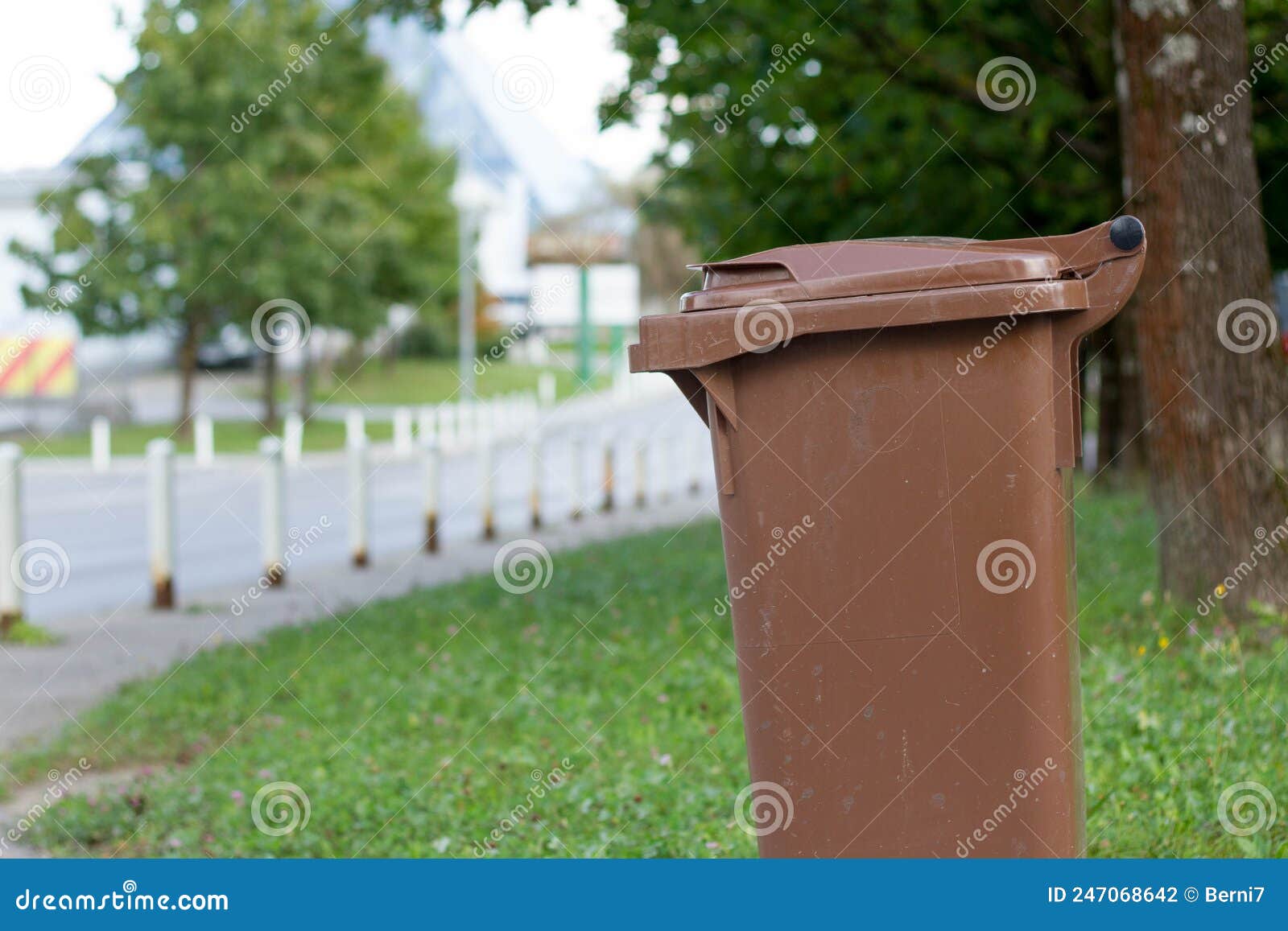 Brown Organic Waste Recyclable Bin in the City Stock Photo - Image of ...