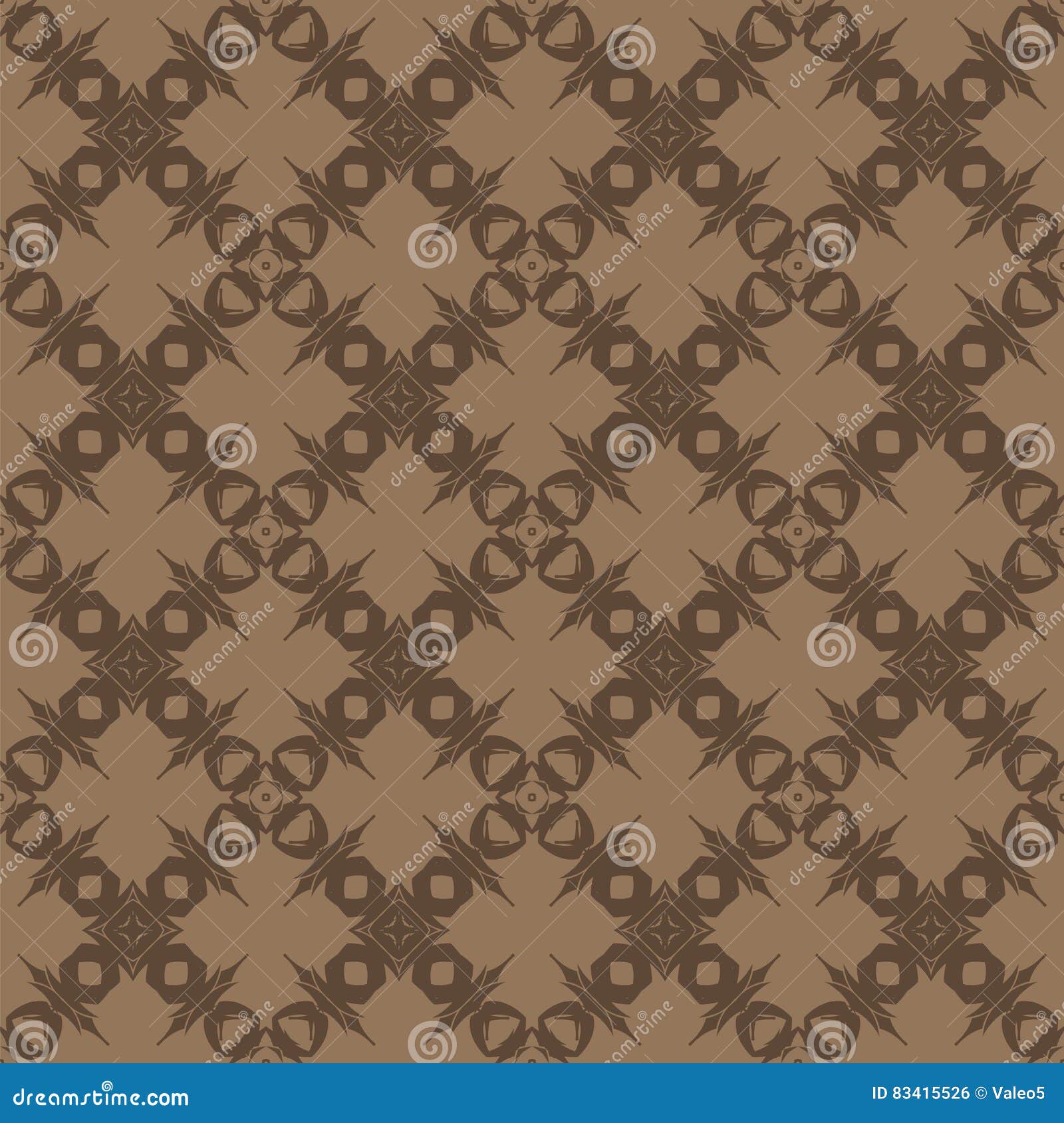 Brown Ornamental Seamless Line Pattern Stock Illustration ...