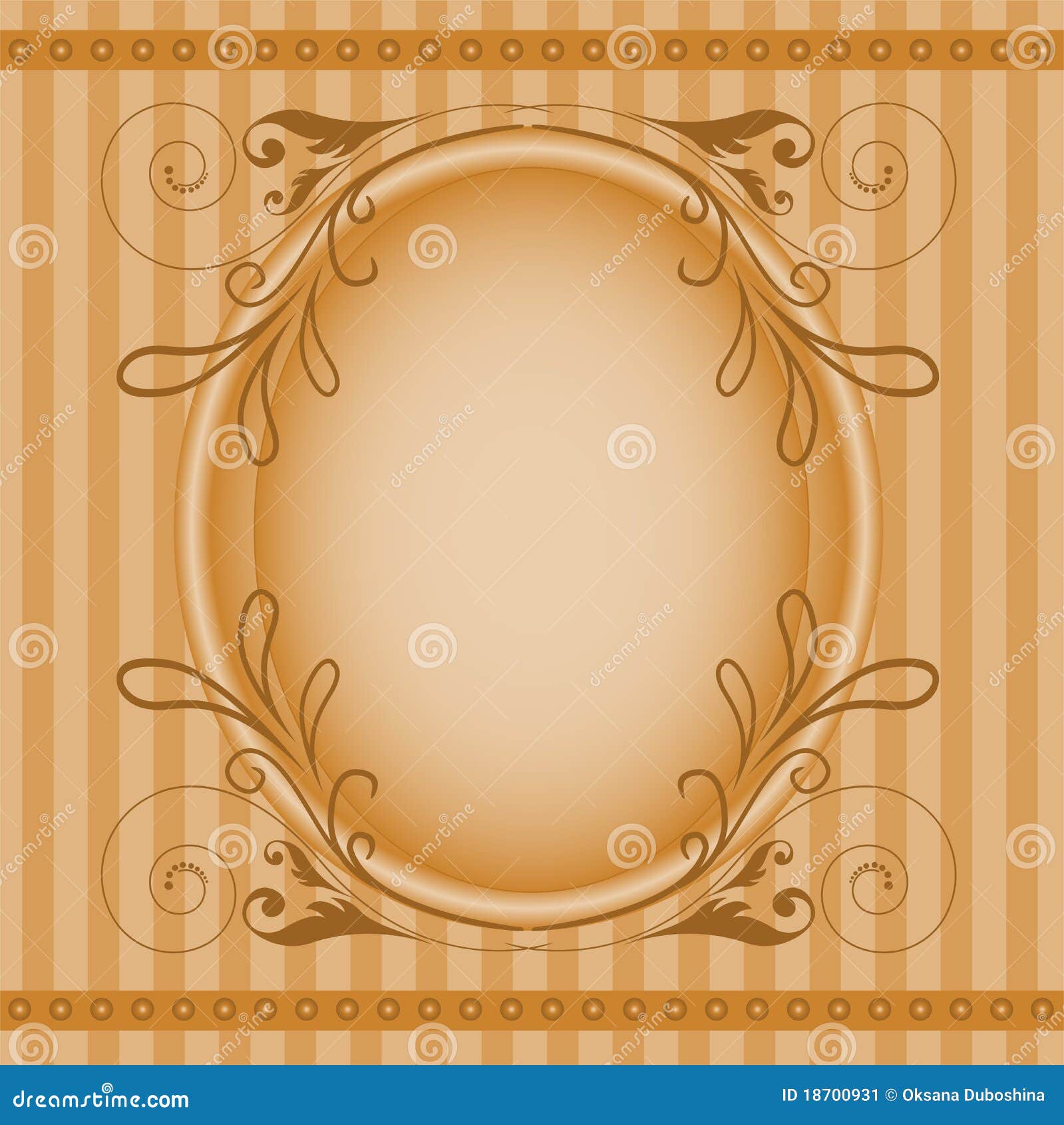Brown Oval Shapes On Cream-colored Background. Royalty-Free Stock Photo ...