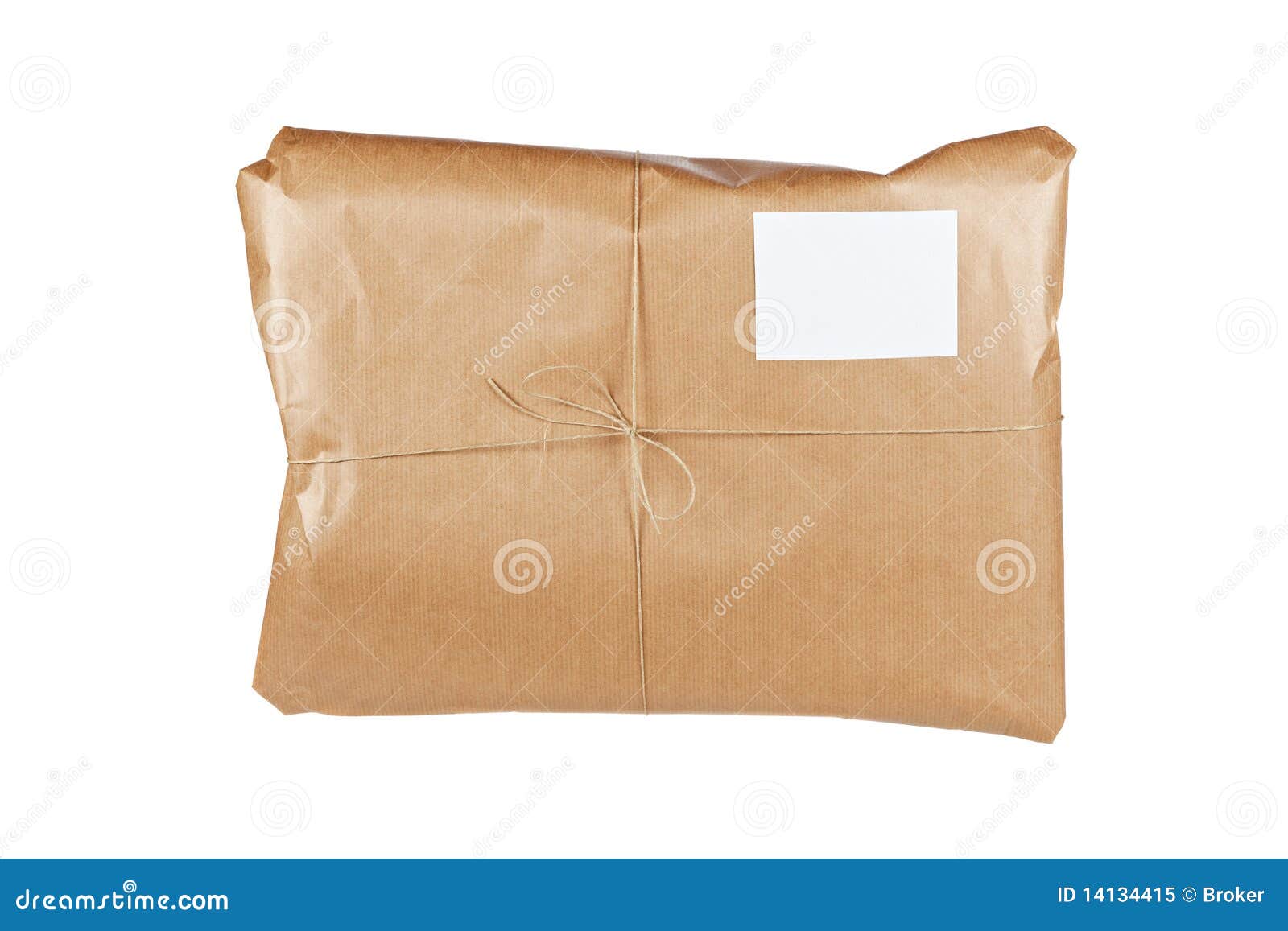 Brown package stock image. Image of knot, order, packet - 14134415