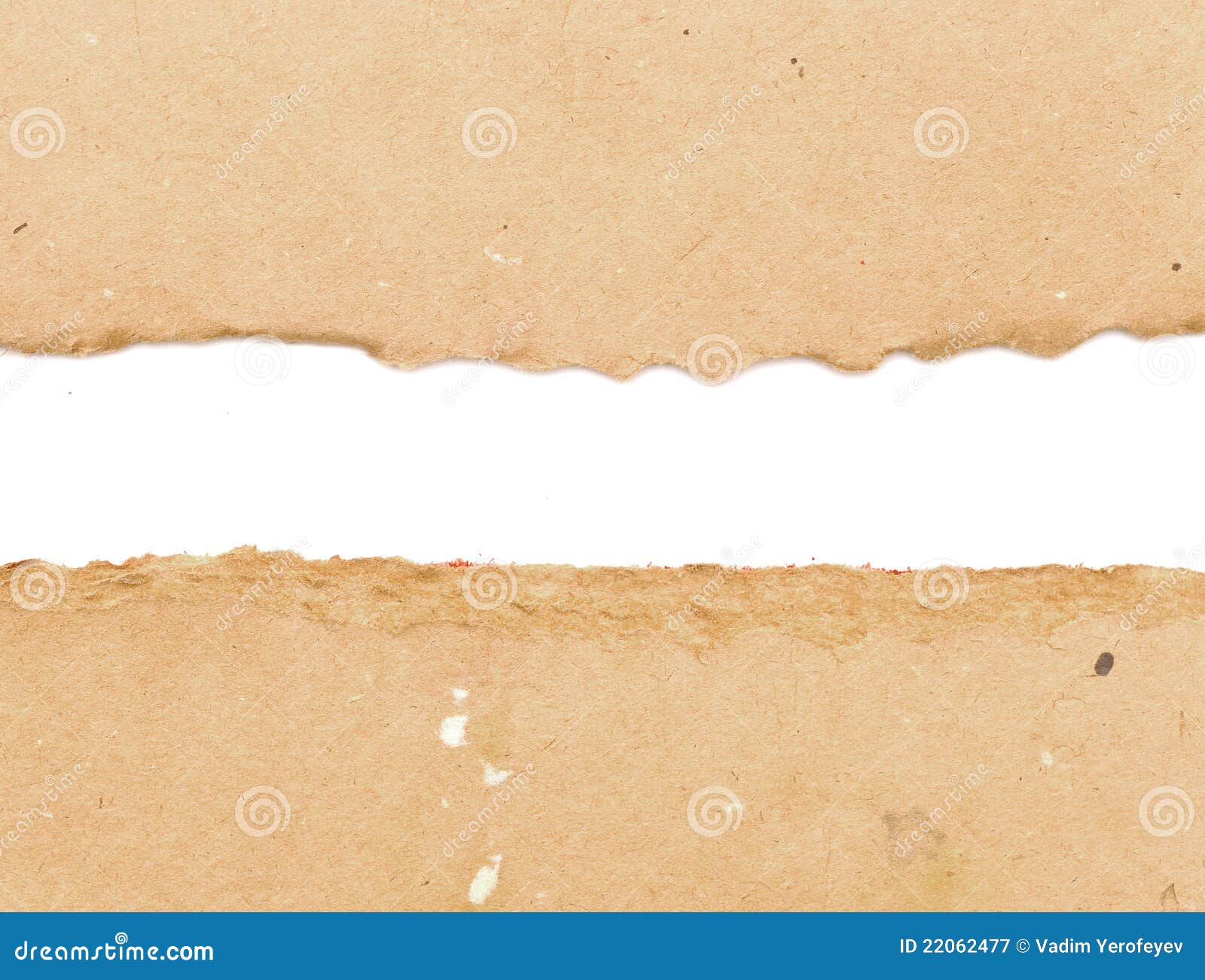 Torn Brown Paper Strip Bottom Edge Banner Header Background Frame ...