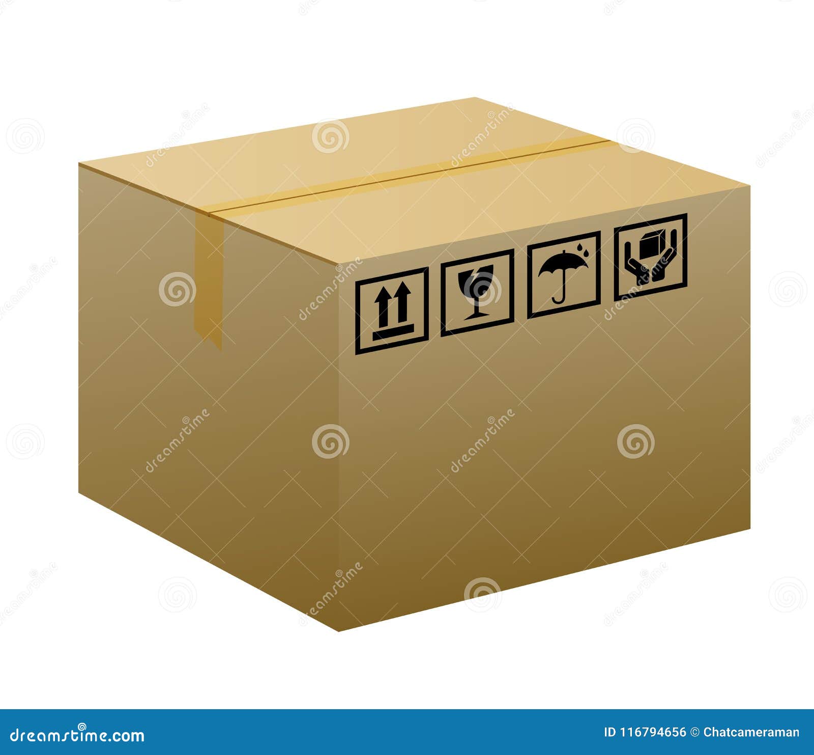 Brown packaging boxes stock vector. Illustration of empty - 116794656