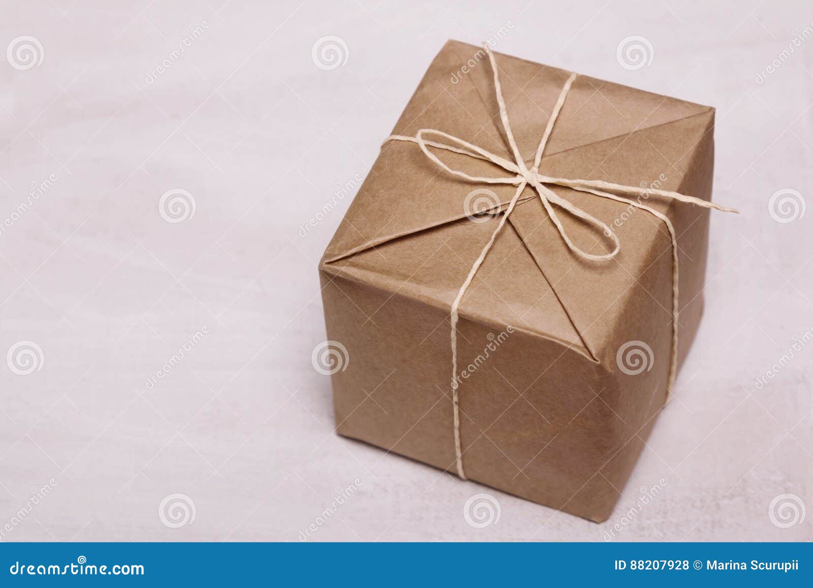 Brown packaging paper box stock photo. Image of gift - 88207928