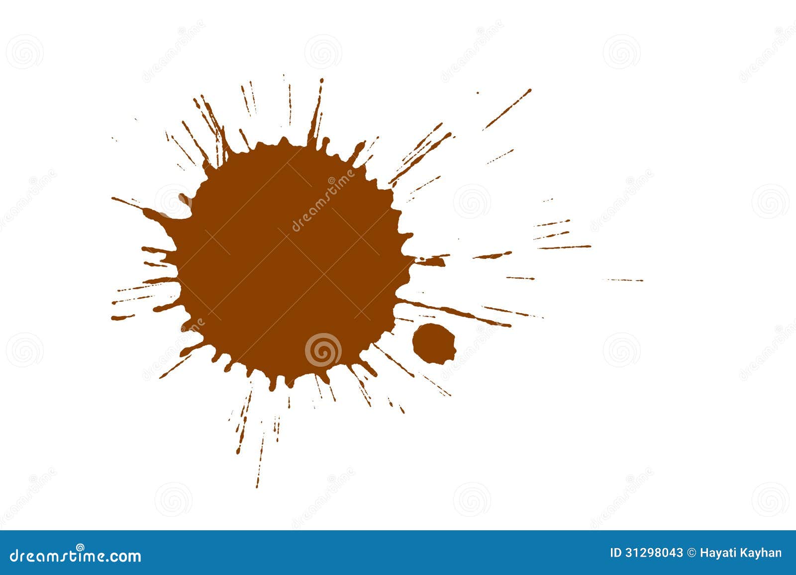 Brown paint splash stock illustration. Illustration of decorative ...