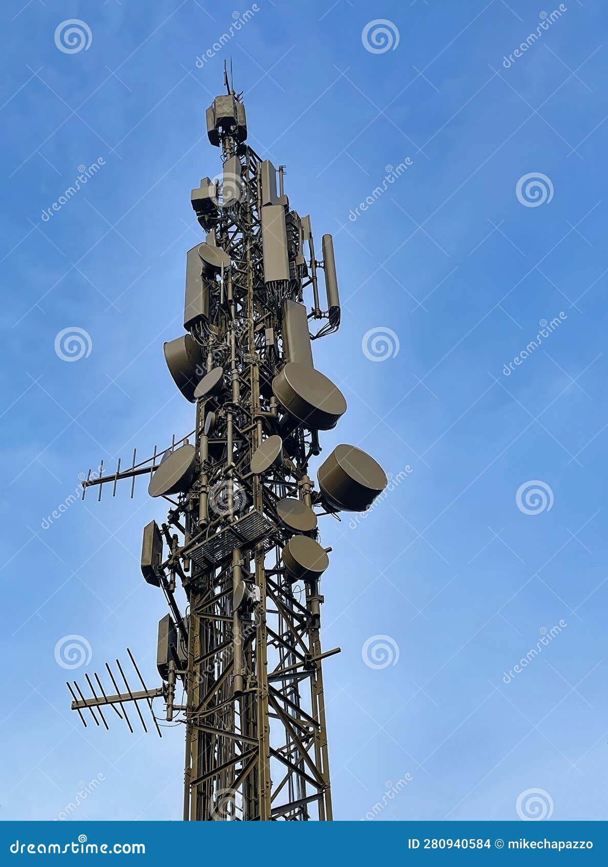 Brown Telecommunications Tower Stock Photo - Image of telephone ...