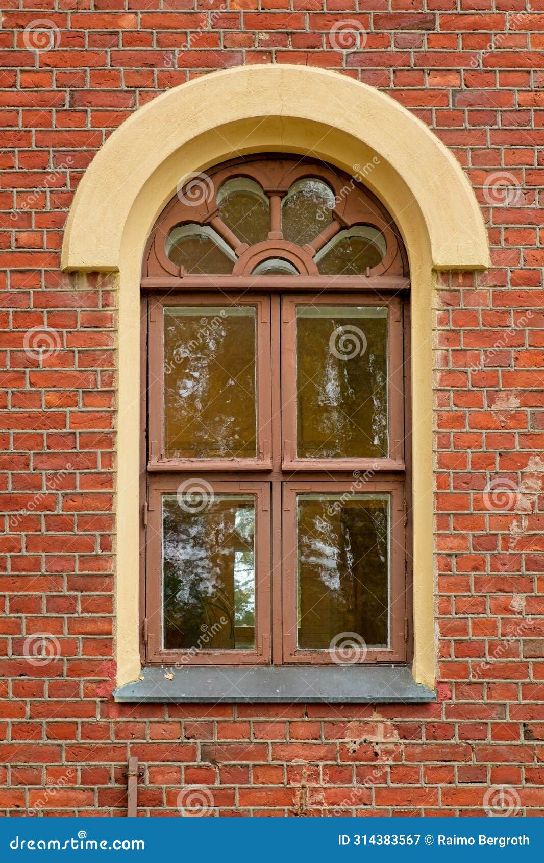Window on brick wall. stock image. Image of detail, house - 314383567