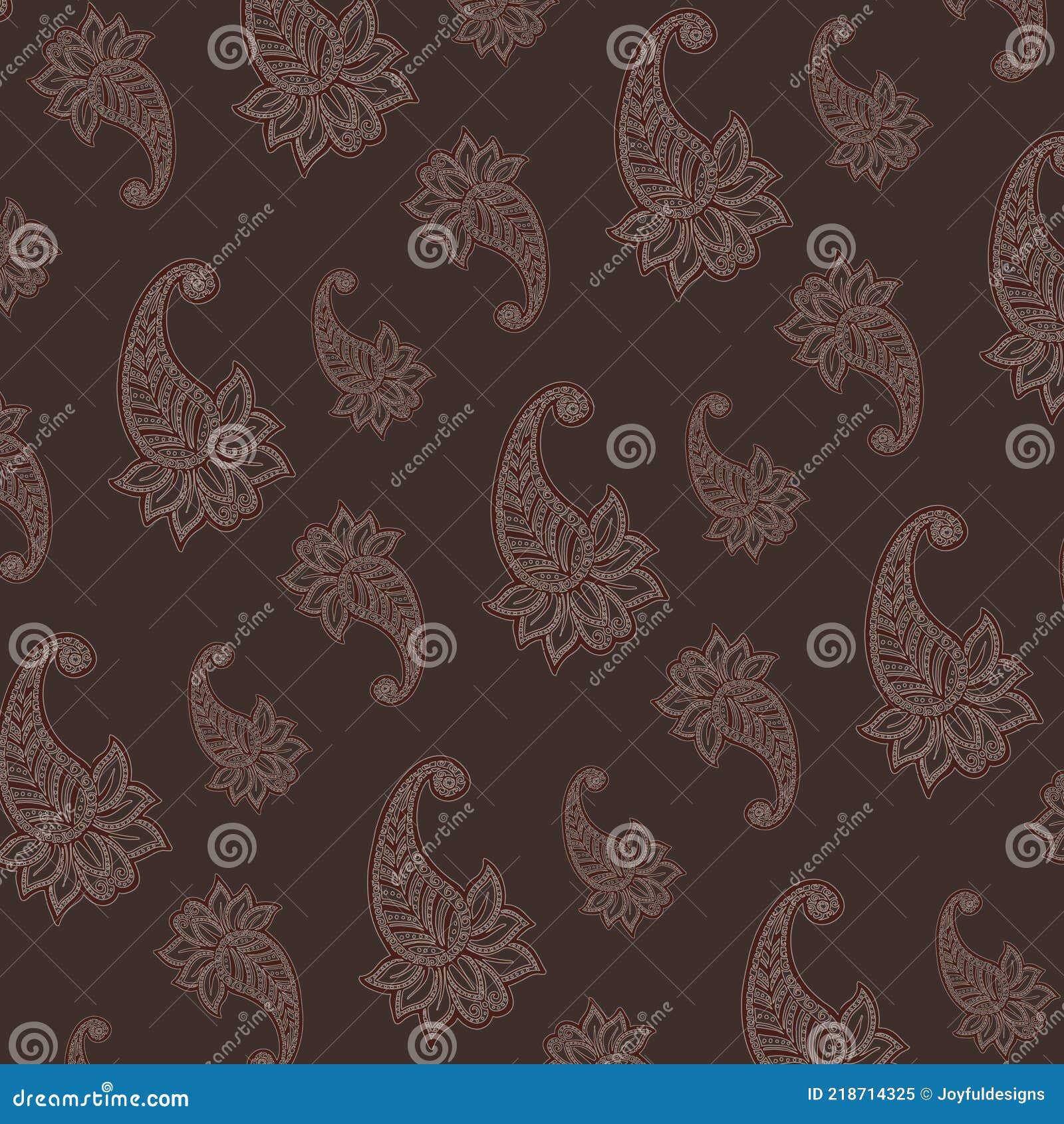 Brown paisley background stock illustration. Illustration of design ...