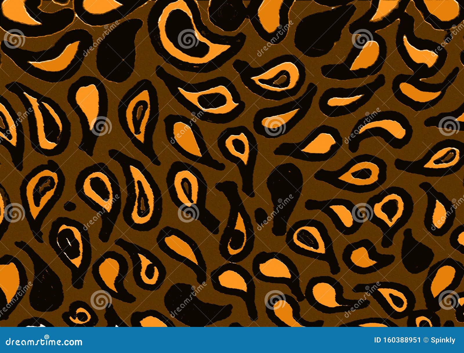 Brown Paisley Pattern Design for Wallpaper Use Stock Illustration ...