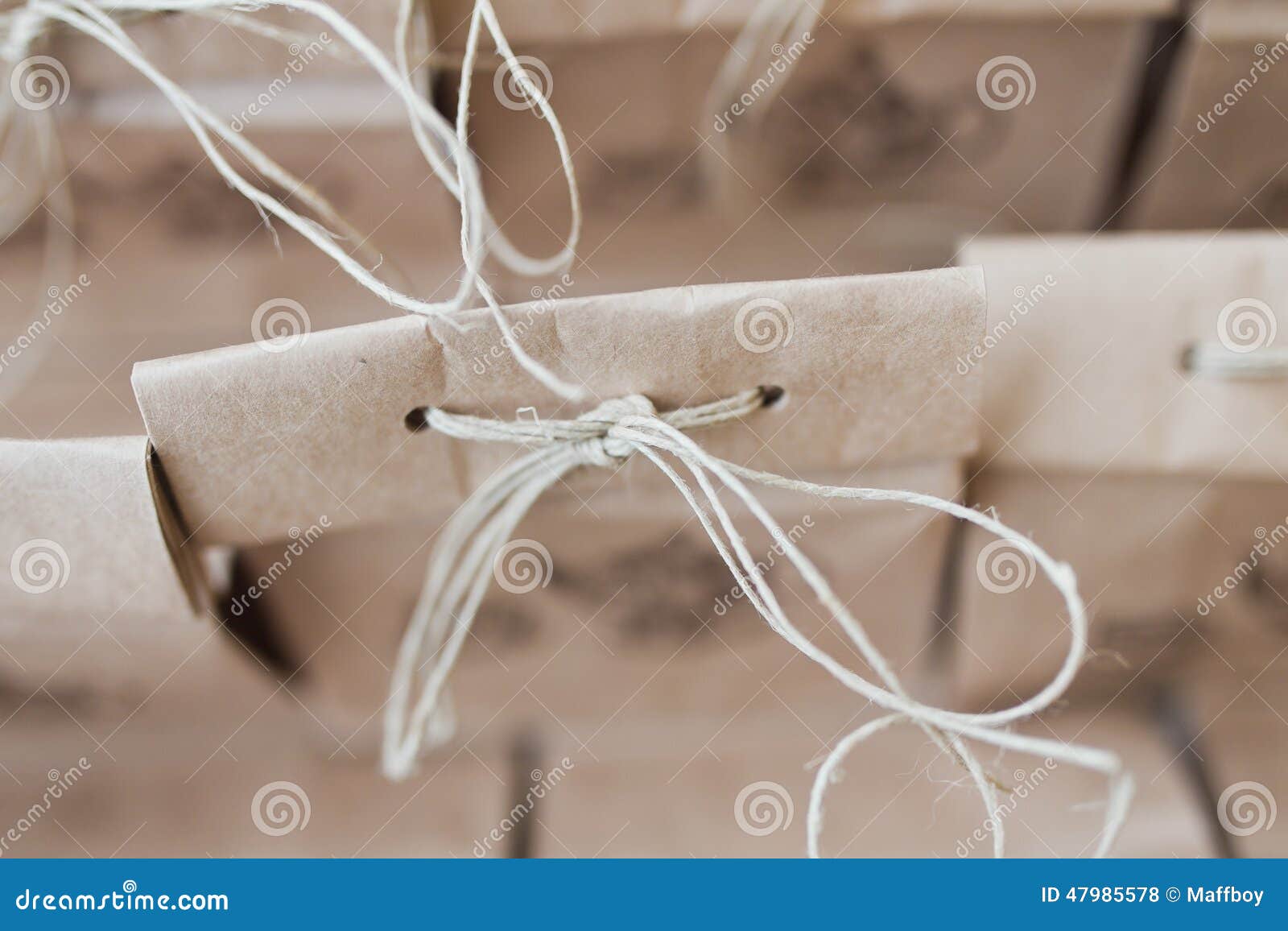Brown Paper Bag Folded Package Stock Photo - Image of product, paper ...