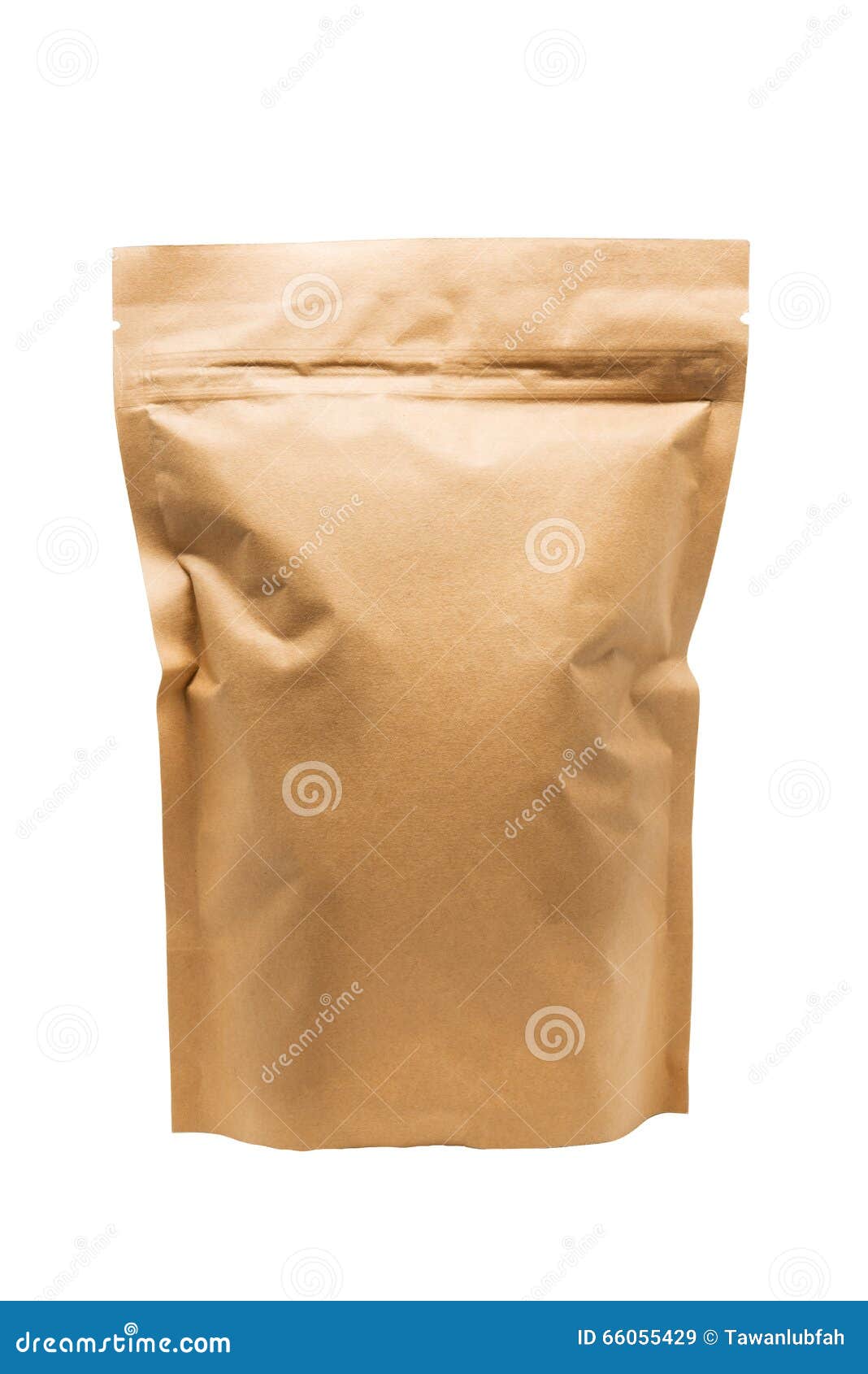 Brown Paper Bag Packaging with Valve and Seal Stock Image - Image of ...