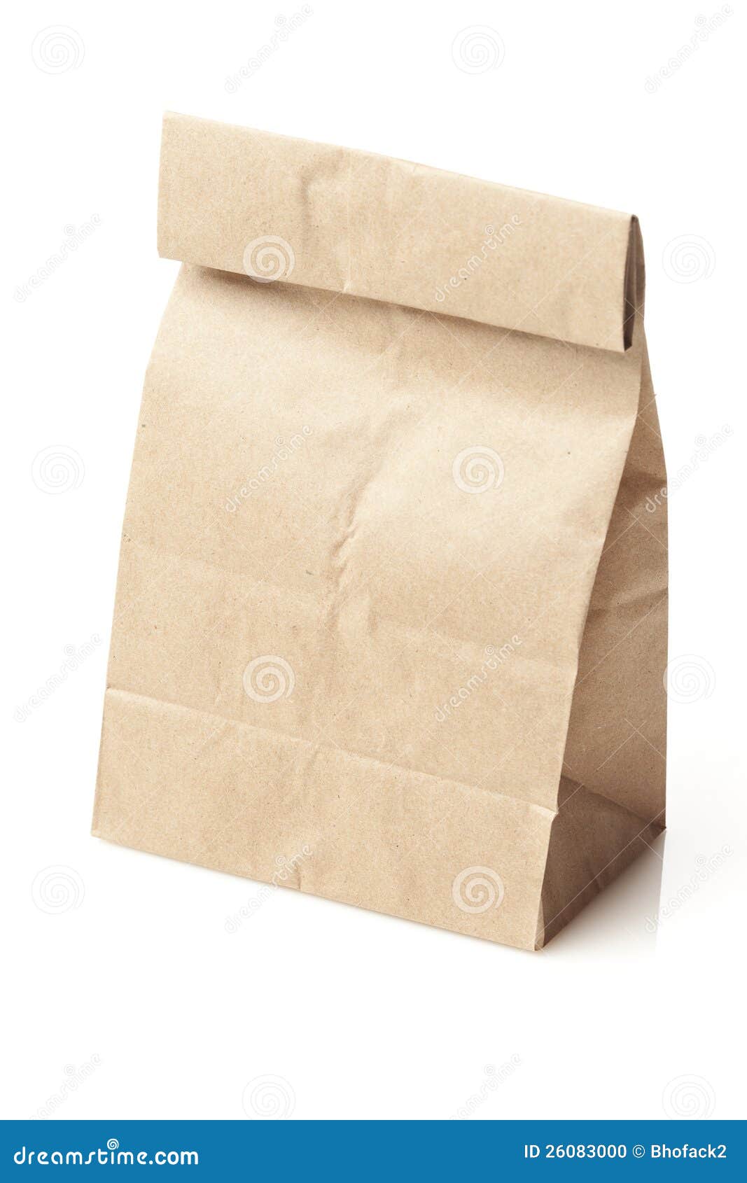 Brown Paper Bag Sack Lunch stock photo. Image of pack - 26083000