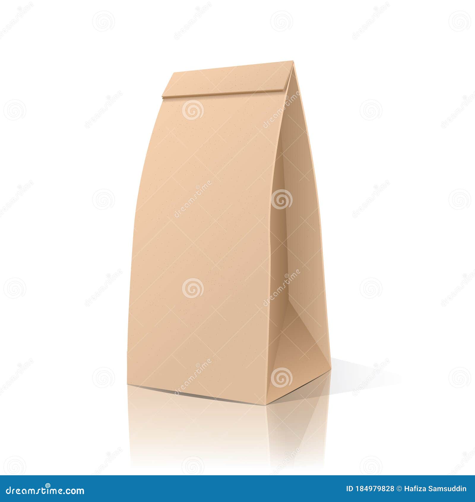 Brown Paper Bag. Vector Illustration Decorative Design Stock ...